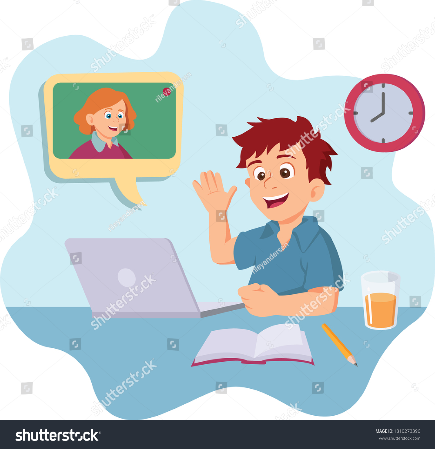 14,325 Laptop study school cartoon Images, Stock Photos & Vectors ...