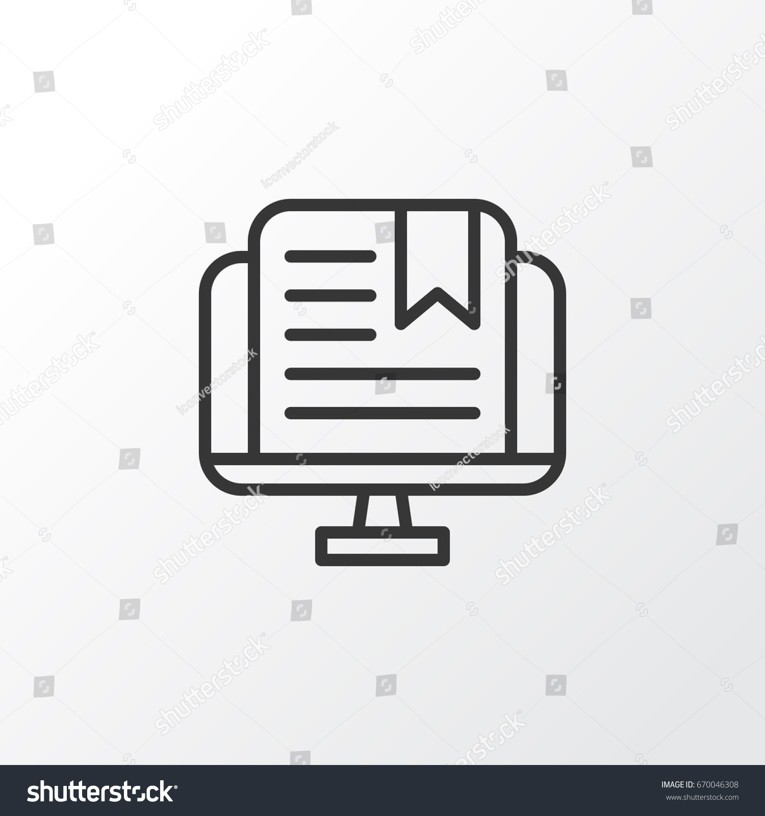 Elearning Icon Symbol Premium Quality Isolated Stock Vector (Royalty ...