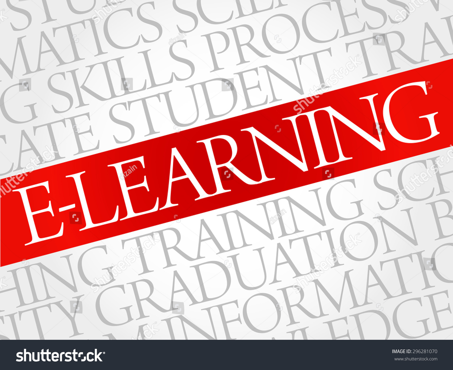 Elearning Word Cloud Education Business Concept Stock Vector (Royalty ...