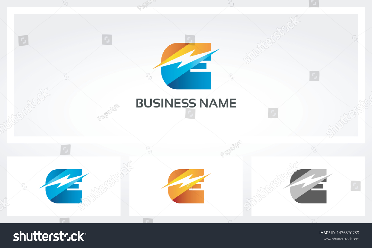 E Letter Bolt Thunder Lightning Logo: เวกเตอร์สต็อก (ปลอดค่าลิขสิทธิ์ ...