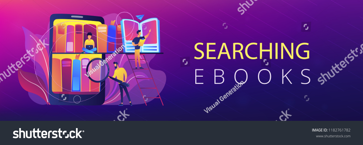 Elibrary Header Footer Banner Stock Vector (Royalty Free) 1182761782