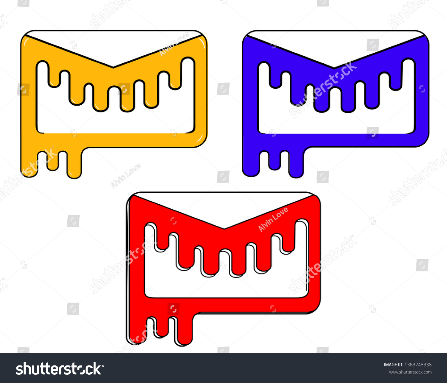 Email Logo Melted Template Design Stock Vector (Royalty Free ...