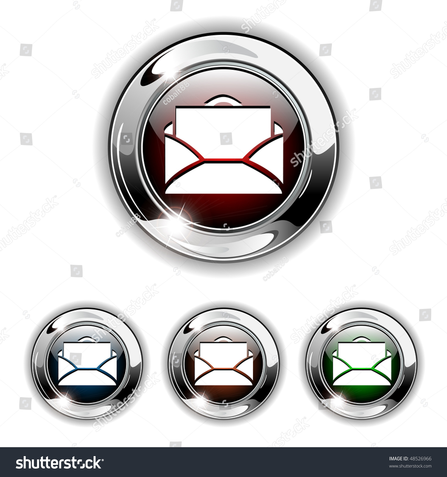 Email Mail Icon Button Realistic Vector Stock Vector (Royalty Free ...