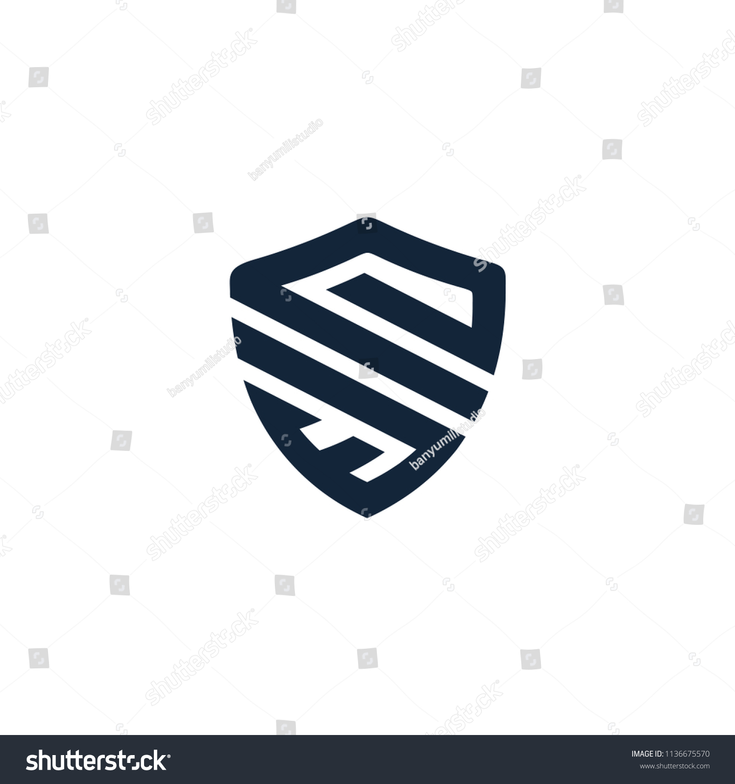 E Shield Logo Template Stock Vector (Royalty Free) 1136675570 ...