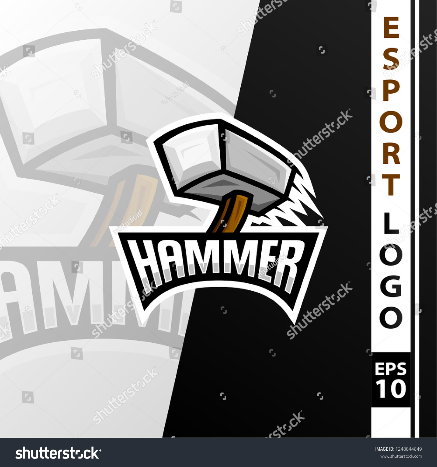 Esports Team Logo Design Stock Vector (Royalty Free) 1248844849 ...