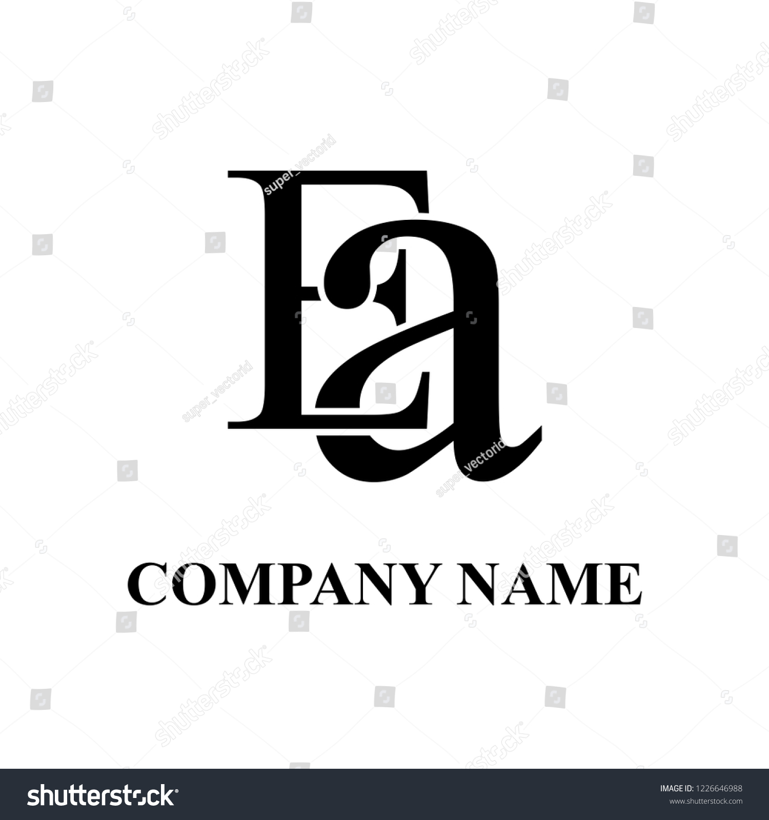 Ea Company Initial Logo Design Stock Vector (Royalty Free) 1226646988
