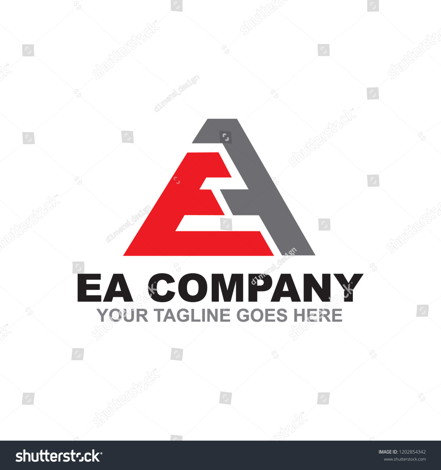 Ea Letter Logo Design Vector Template Stock Vector (Royalty Free ...