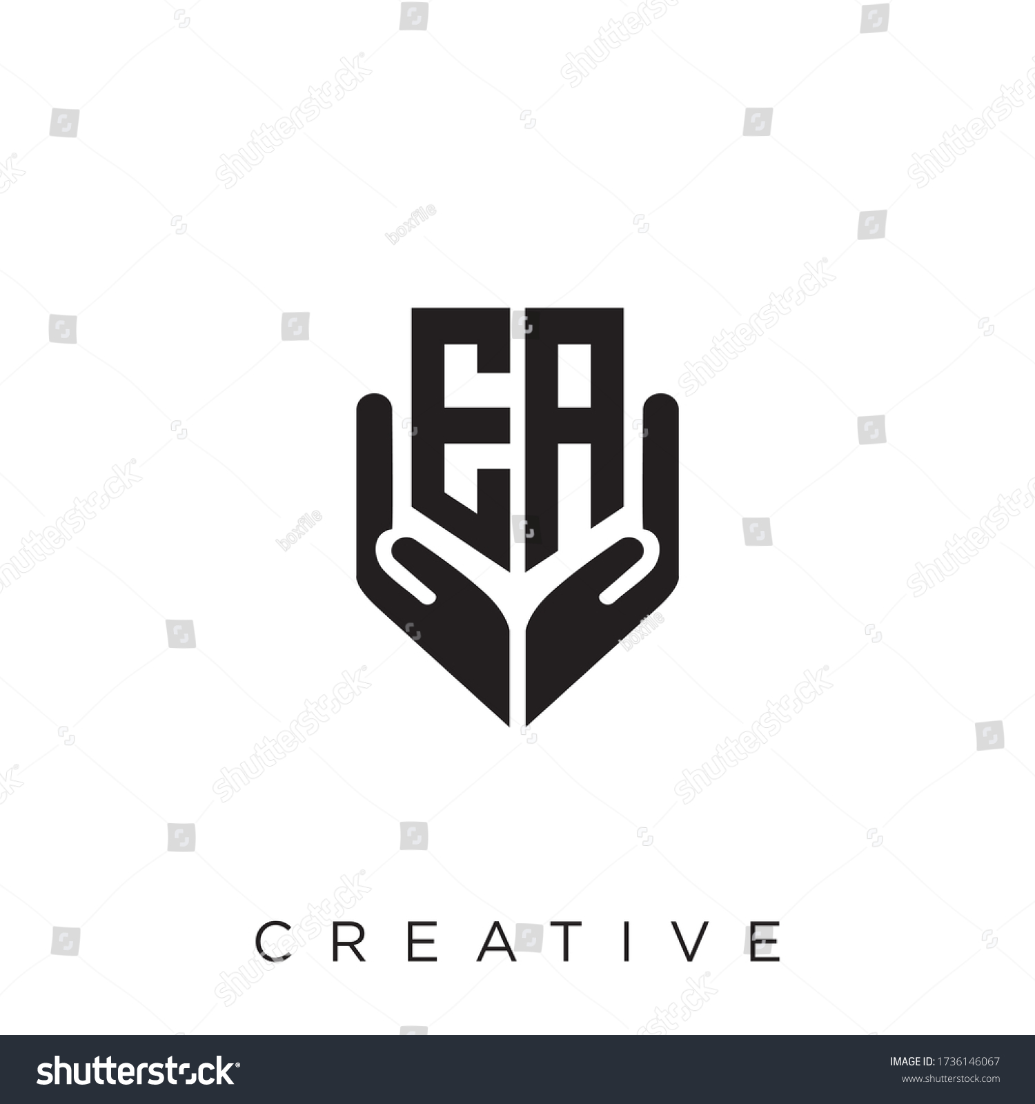 Ea Logo Design Vector Icon Symbol Stock Vector (Royalty Free ...