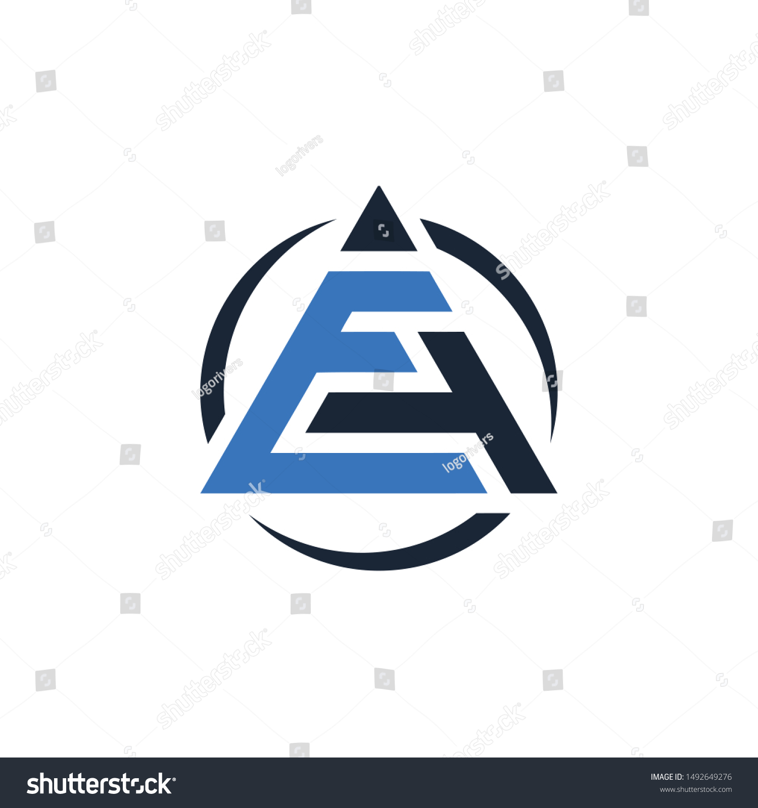 Ea Triangle Logo Ae Circle Logo: vector de stock (libre de regalías ...