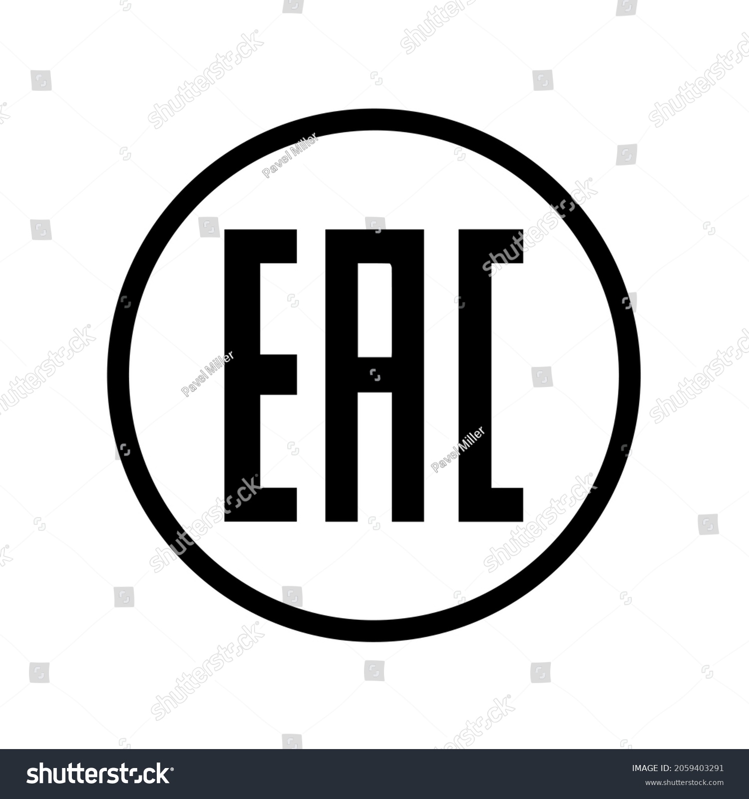 Eac Sign Vector Illustration Symbol Eurasian Stock Vector (Royalty Free) 2059403291