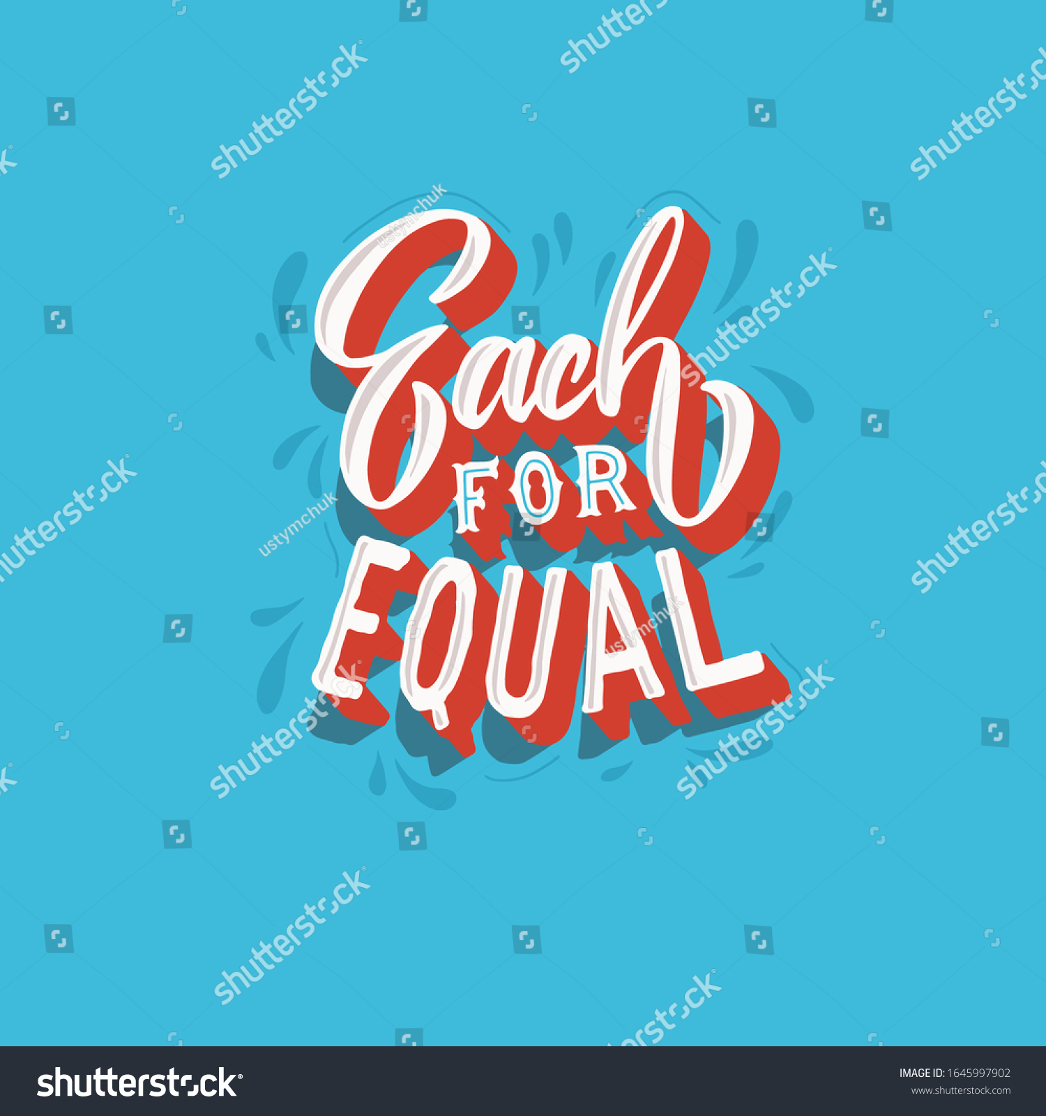 Each Equal Vector Lettering Stock Vector (Royalty Free) 1645997902