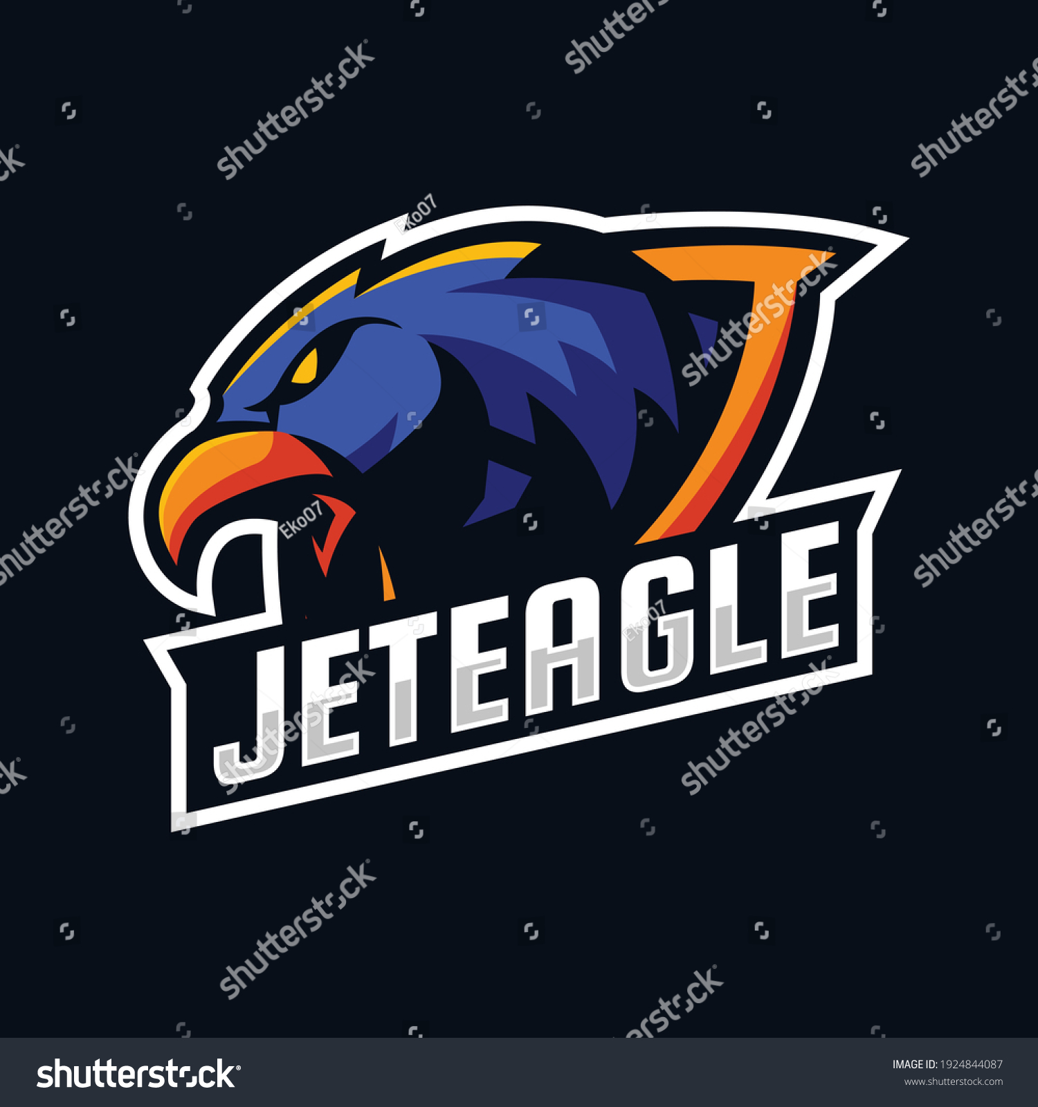 Eagle Angry Esport Logo Design Template 库存矢量图（免版税）1924844087 | Shutterstock