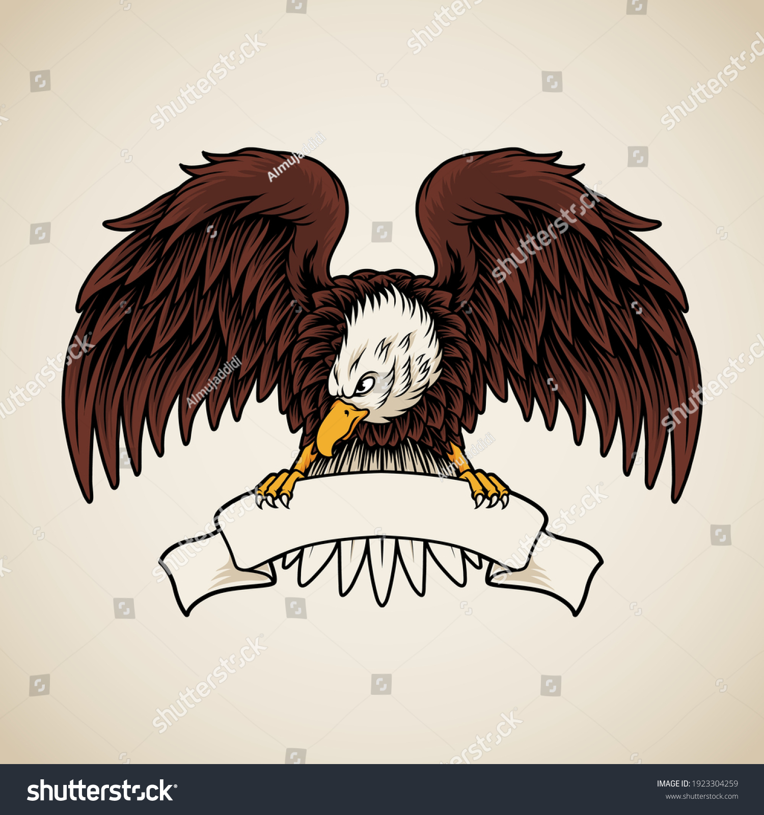 Eagle Badge Emblem Vector Illustration Stock Vector (Royalty Free ...