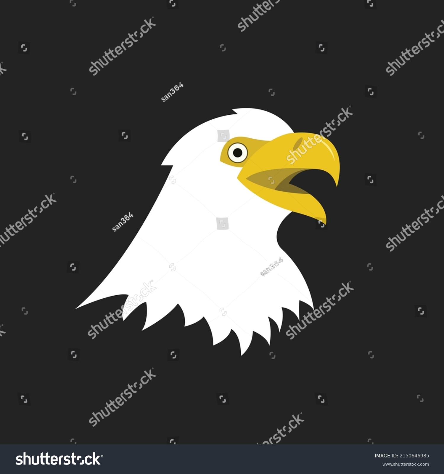 Eagle Bird Face Vector Eagle Cartoon Stock Vector (Royalty Free ...
