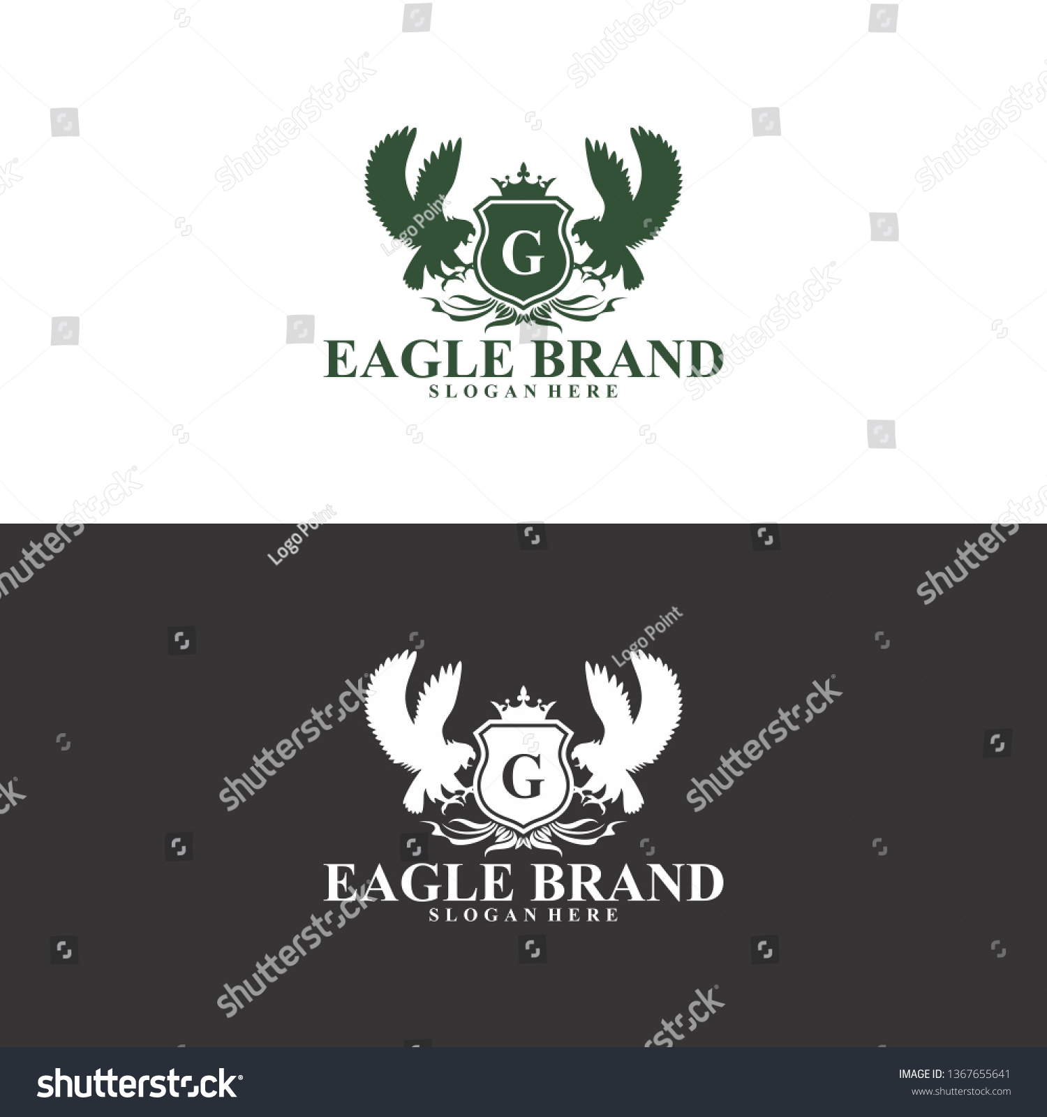 Eagle Brand Logo Vector Stock Vector (Royalty Free) 1367655641 ...