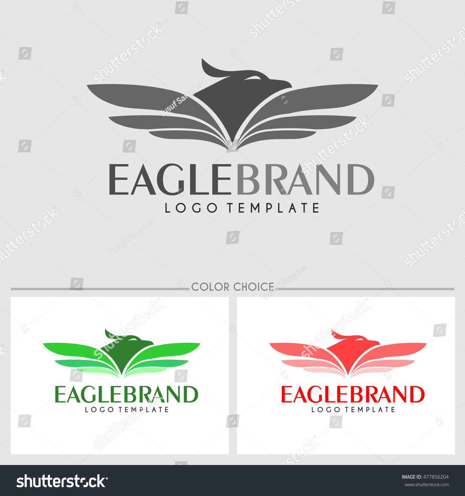 Eagle Brand Logo Template Vector Illustrationeps10: เวกเตอร์สต็อก (ปลอด ...