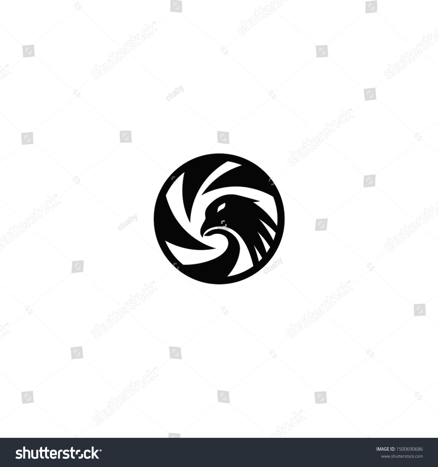 Eagle Camera Shutter Symbol Shape Icon: vector de stock (libre de ...