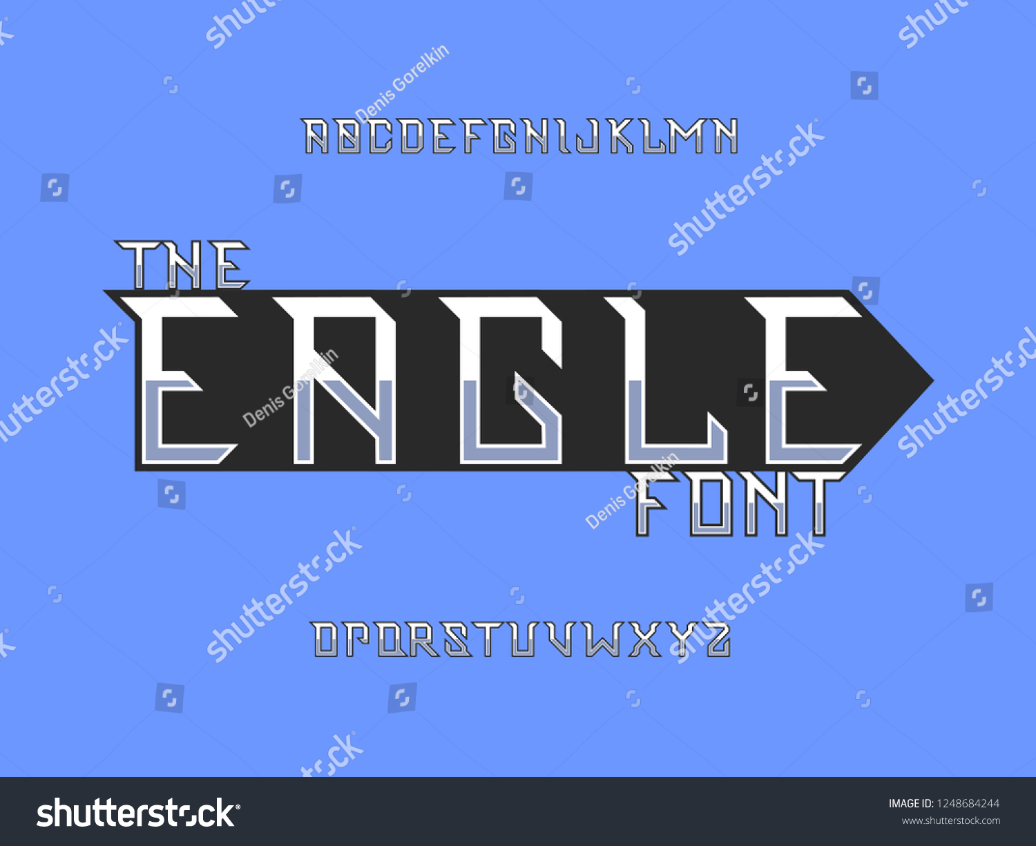 Eagle Font Vector Alphabet Letters Typeface Stok Vektör (Telifsiz ...