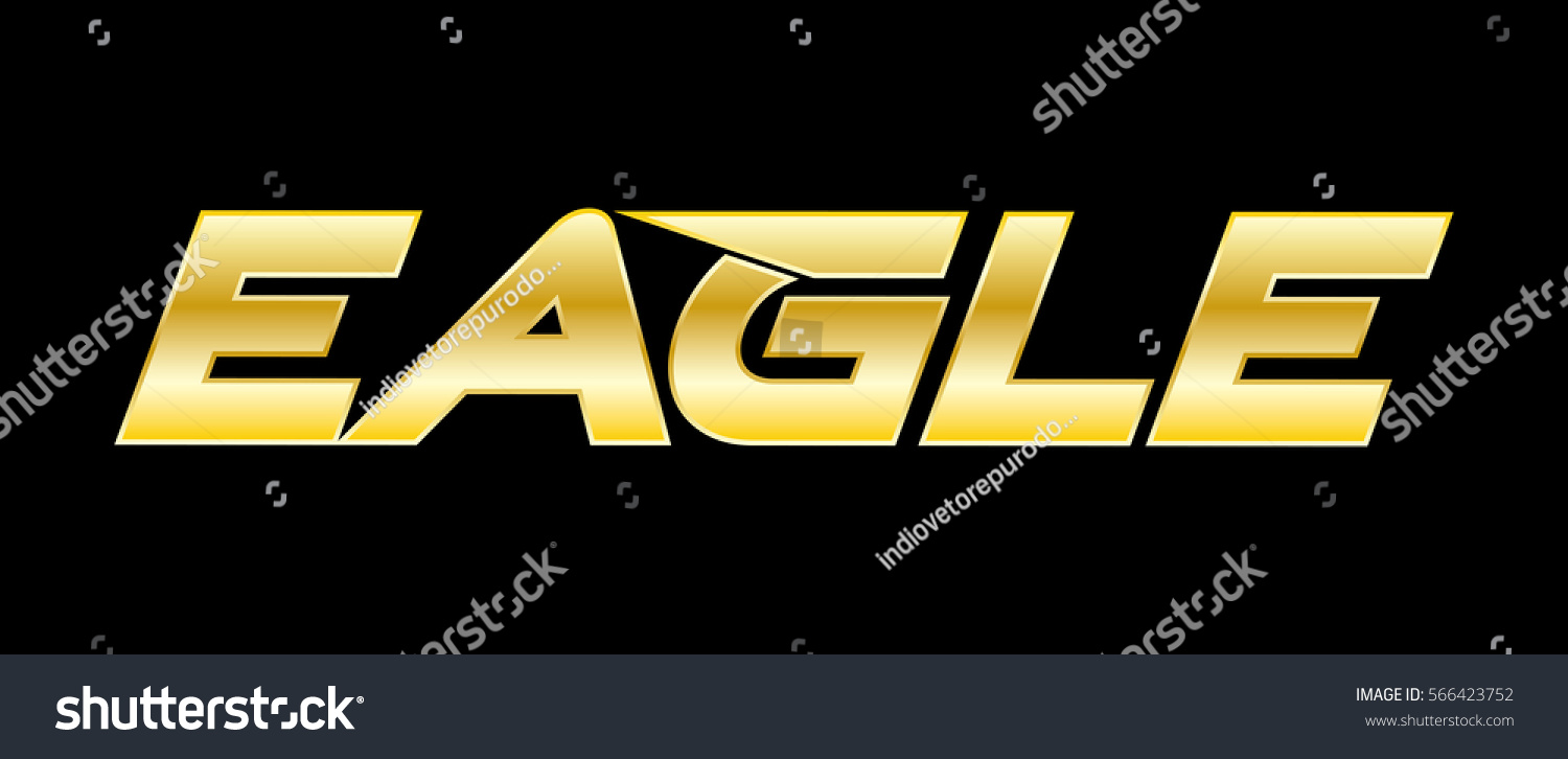 Eagle Golden Text Letter Logo Stock Vector (Royalty Free) 566423752 ...