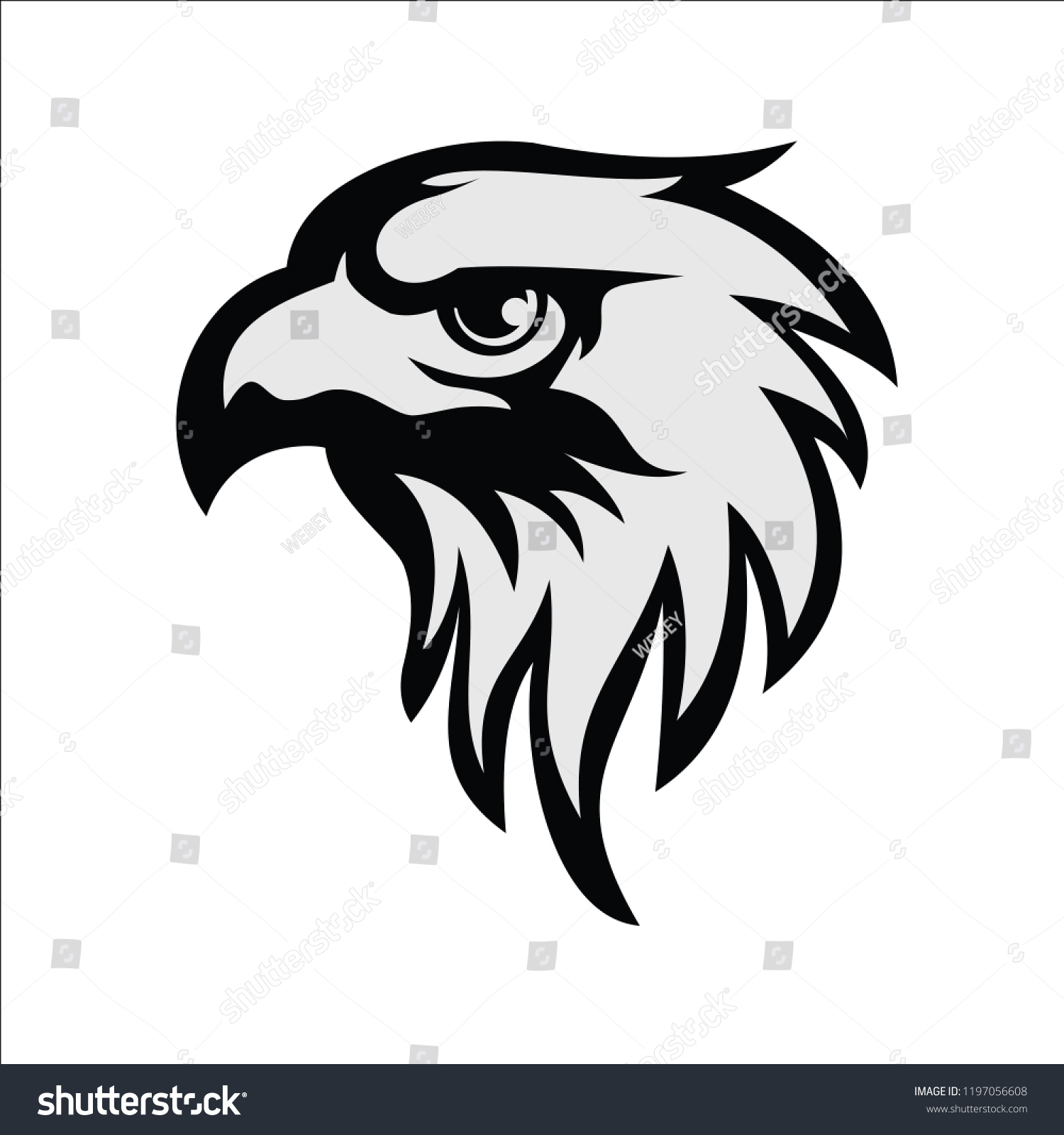 Eagle Head Logo Vector: เวกเตอร์สต็อก (ปลอดค่าลิขสิทธิ์) 1197056608 ...