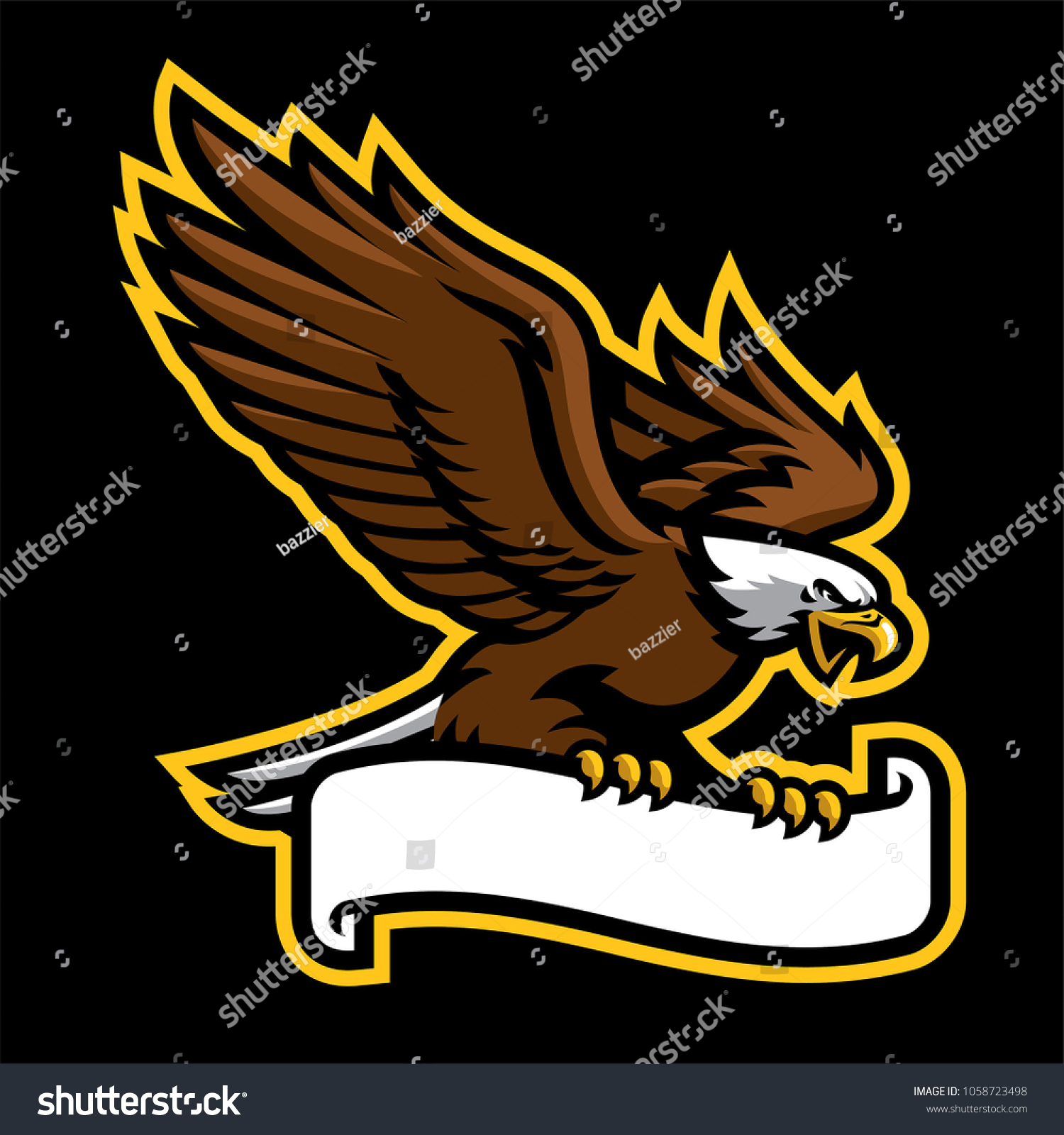 250 Eagle holding banner Stock Illustrations, Images & Vectors ...