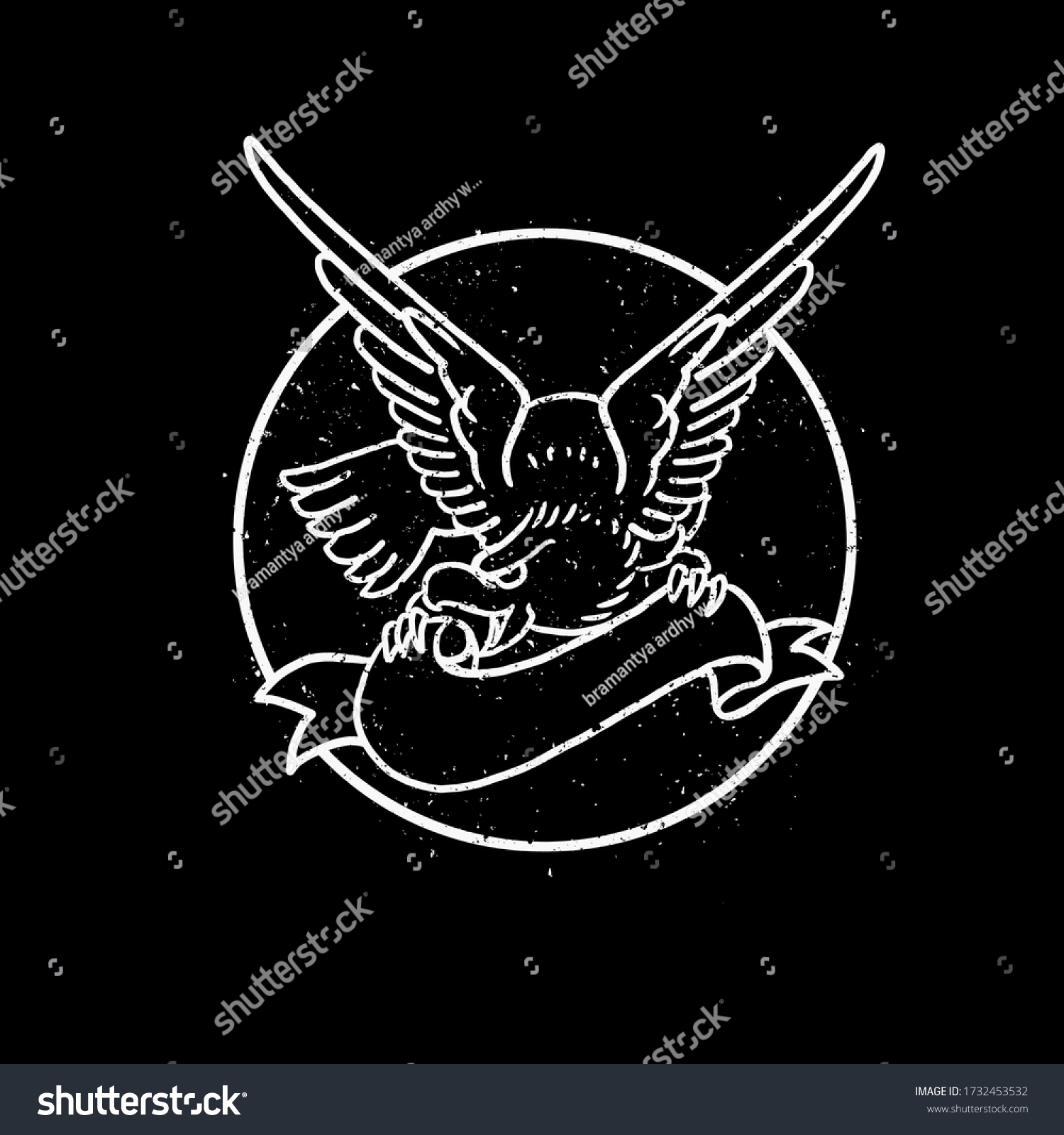 Eagle Holding Ribbon Vector Design Stock Vector (Royalty Free ...