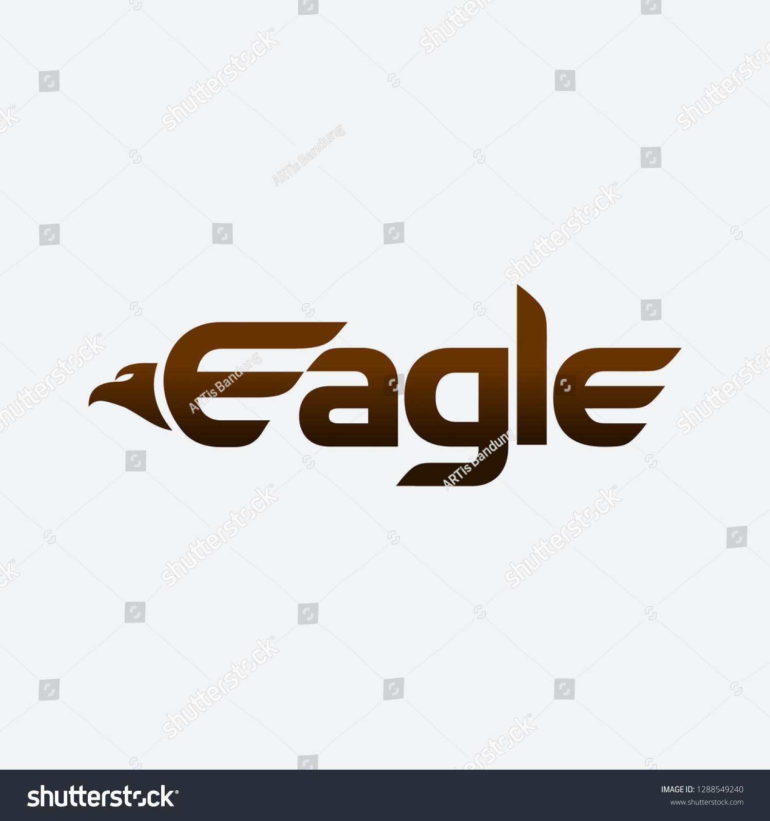 Eagle Lettering Logo Stock Vector (Royalty Free) 1288549240
