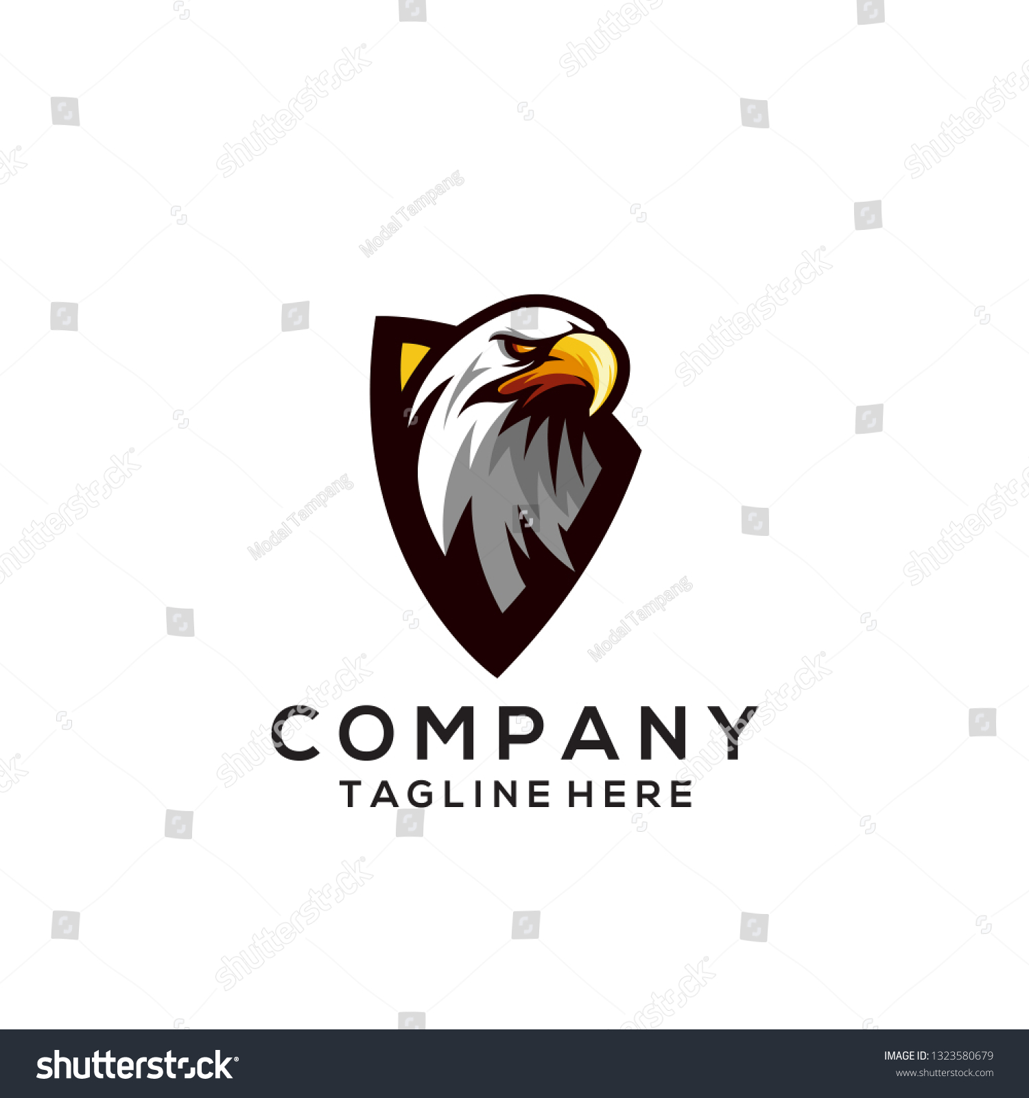 Eagle Logo Design Stock Vector (Royalty Free) 1323580679 | Shutterstock