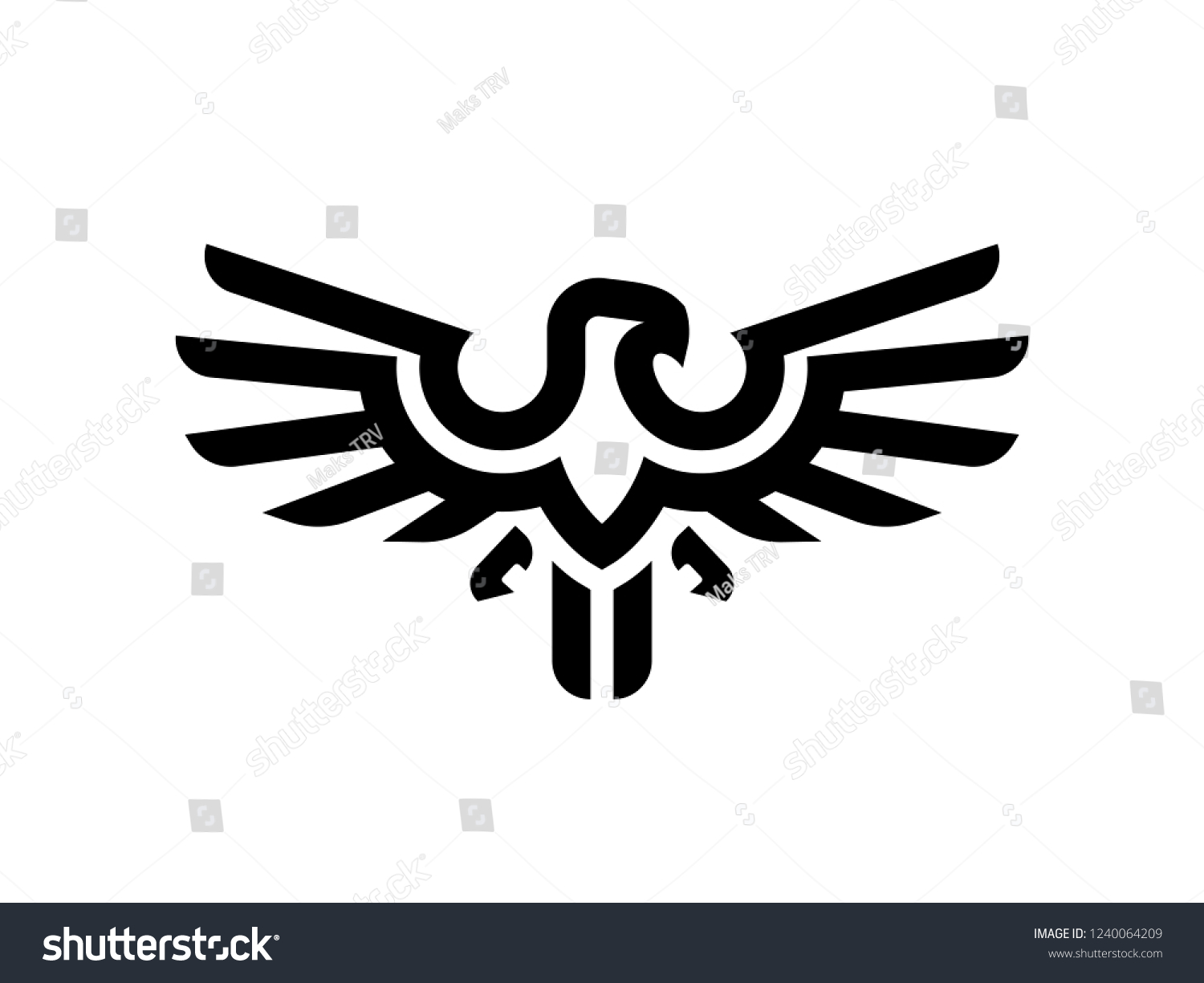 Eagle Logo Design Template Stock Vector (Royalty Free) 1240064209 ...