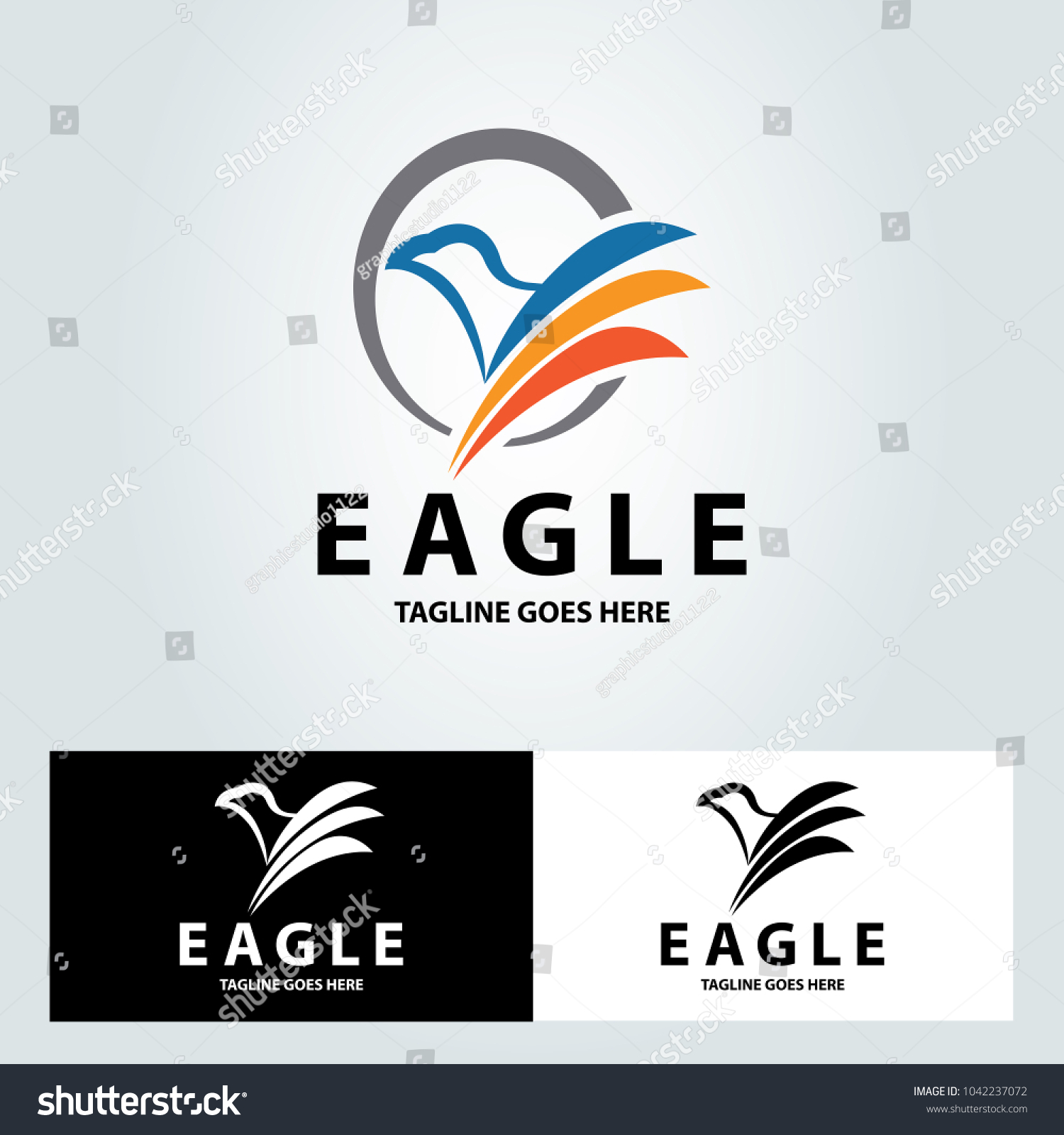 Eagle Logo Design Template Vector Illustration 库存矢量图（免版税）1042237072 ...