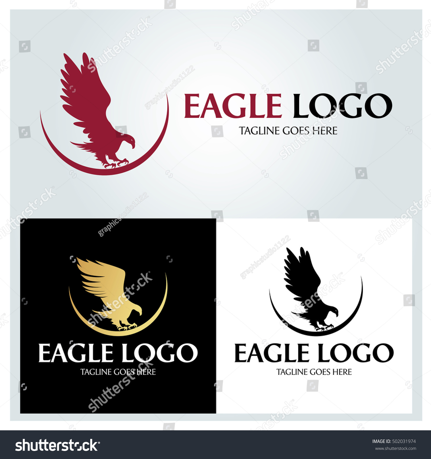 Eagle Logo Design Template Vector Illustration: เวกเตอร์สต็อก (ปลอดค่า ...