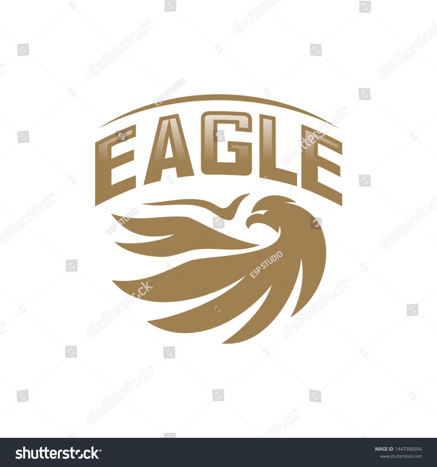 Eagle Logo Design Vector Flying Eagle: เวกเตอร์สต็อก (ปลอดค่าลิขสิทธิ์ ...