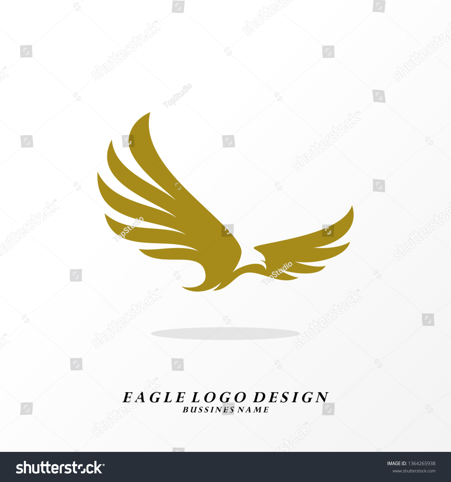 Eagle Logo Design Vector Simple Eagle: เวกเตอร์สต็อก (ปลอดค่าลิขสิทธิ์ ...