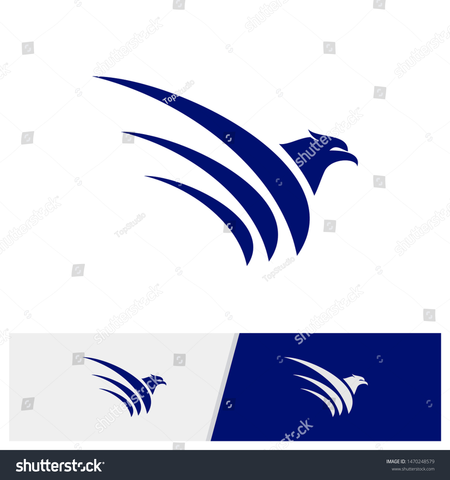 Eagle Logo Design Vector Simple Eagle 스톡 벡터(로열티 프리) 1470248579 ...