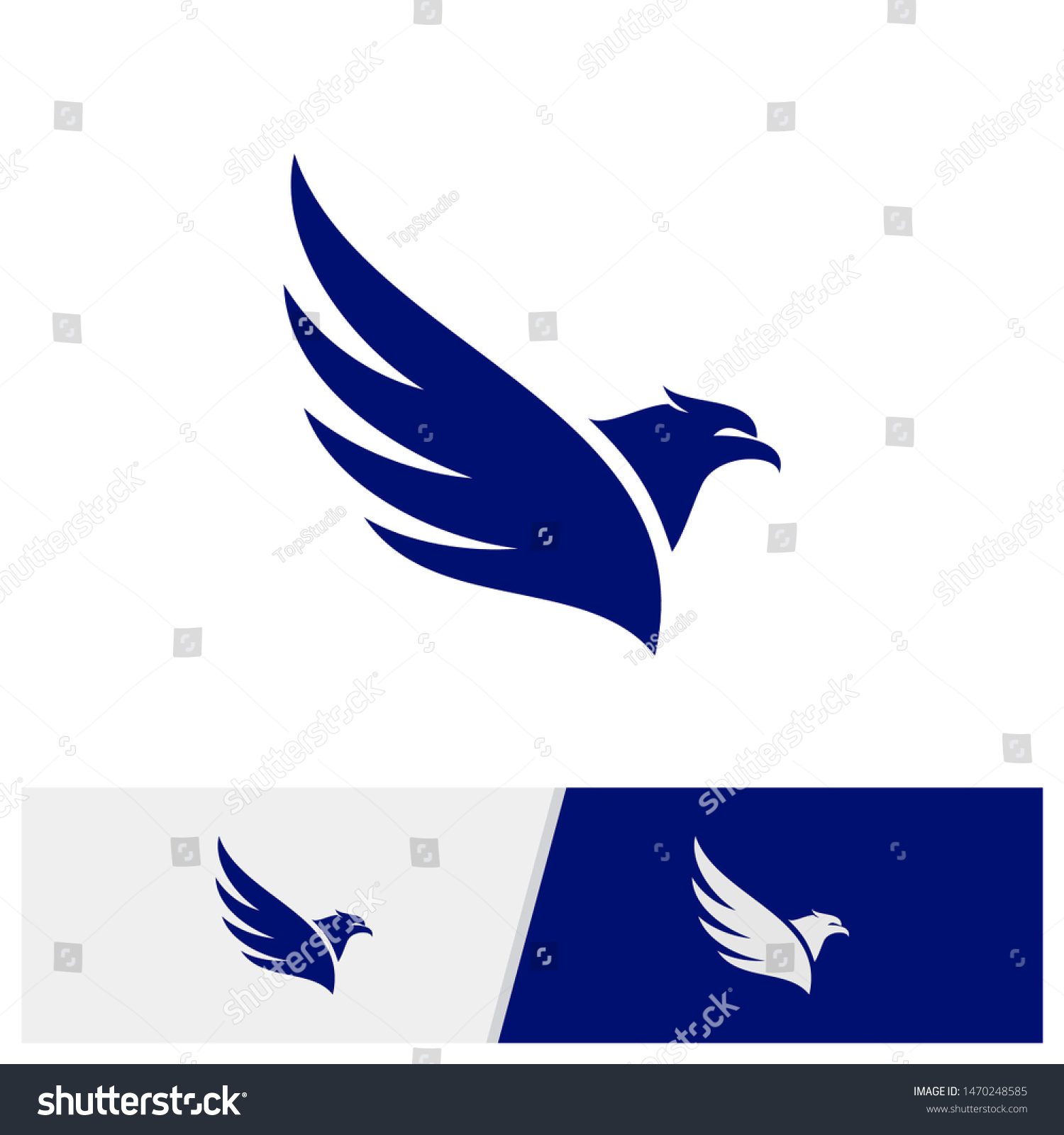 Eagle Logo Design Vector Simple Eagle Stock Vector (Royalty Free ...