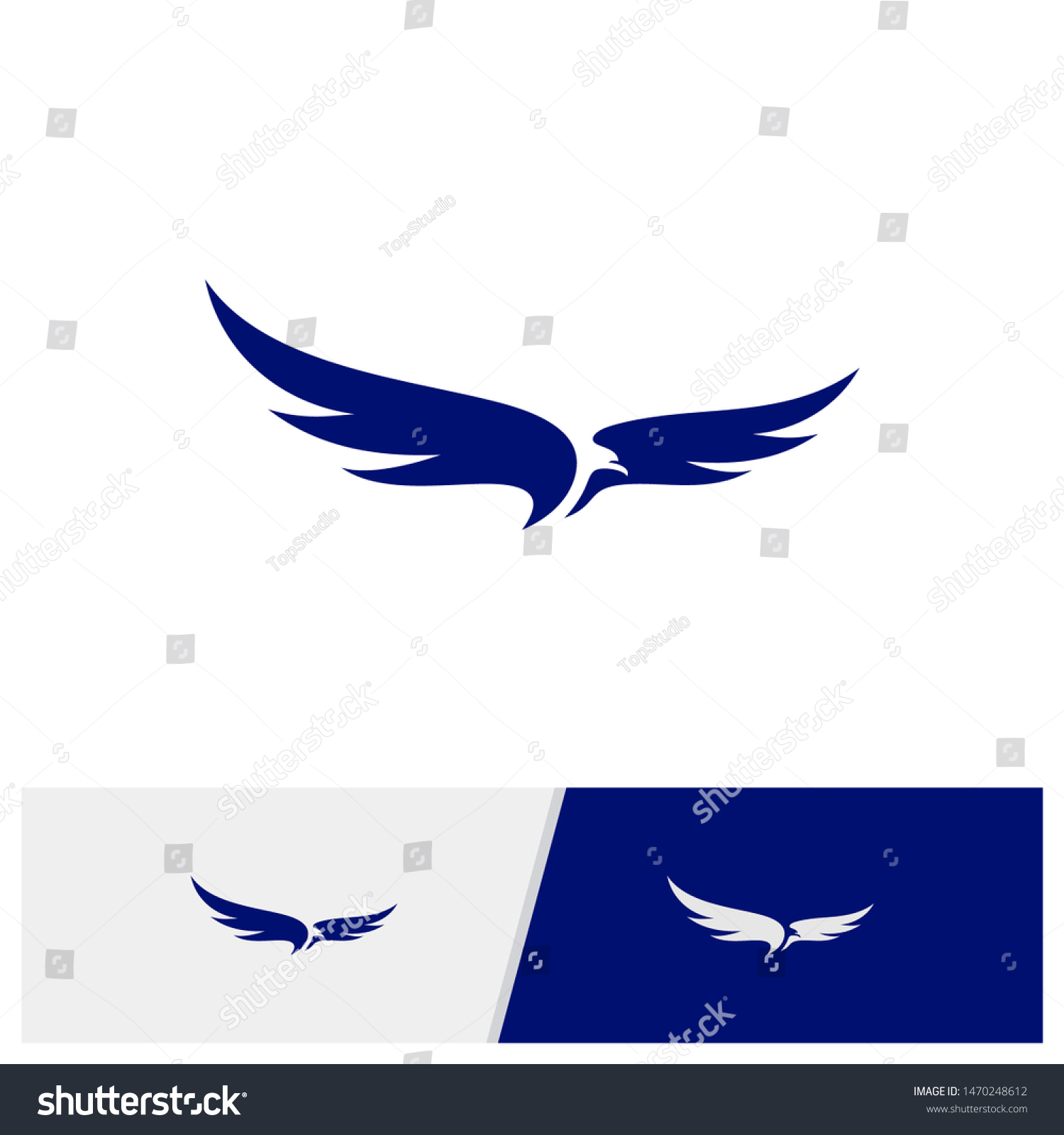 Eagle Logo Design Vector Simple Eagle: เวกเตอร์สต็อก (ปลอดค่าลิขสิทธิ์ ...