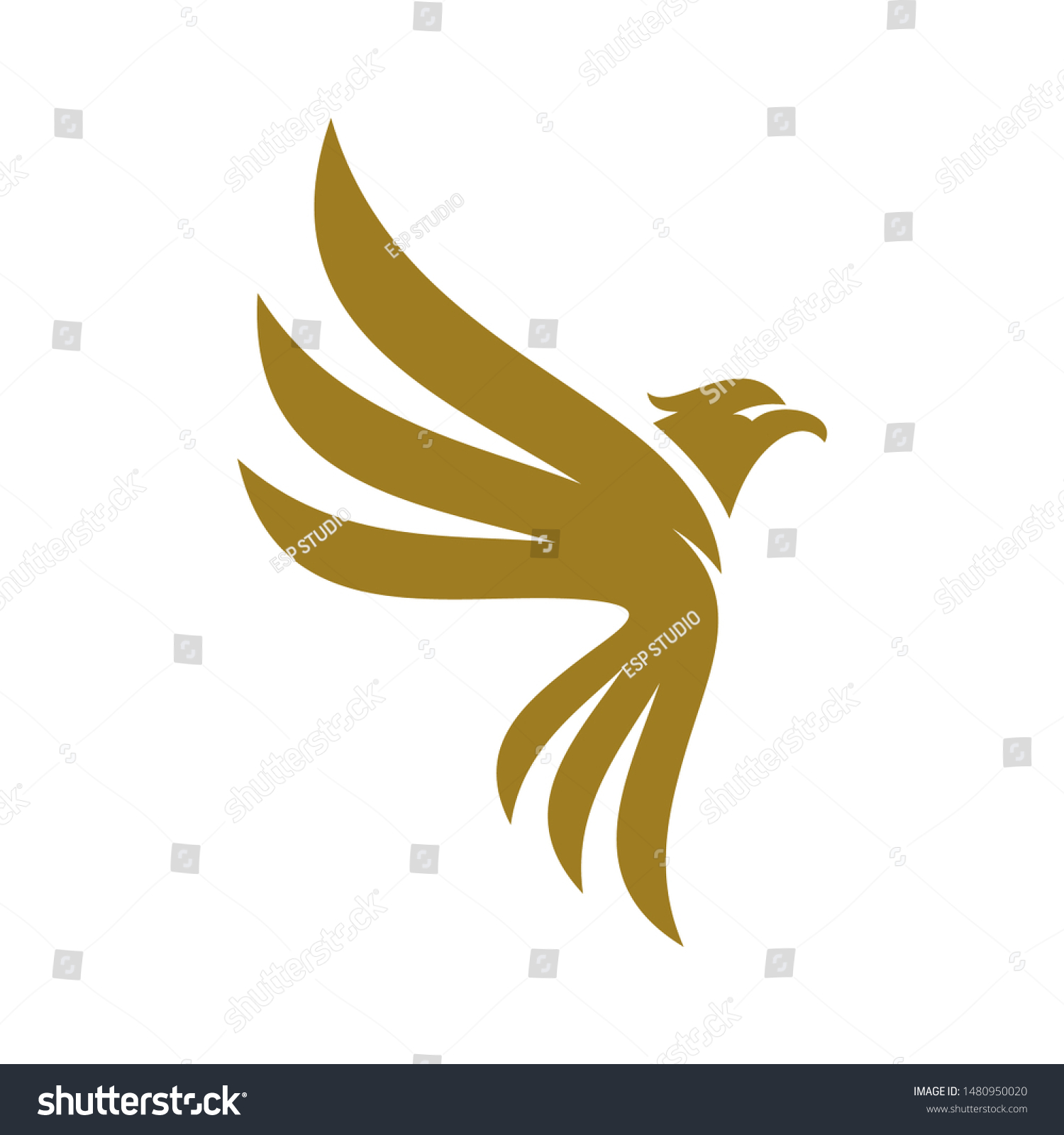 Eagle Logo Design Vector Sport Eagle: เวกเตอร์สต็อก (ปลอดค่าลิขสิทธิ์ ...