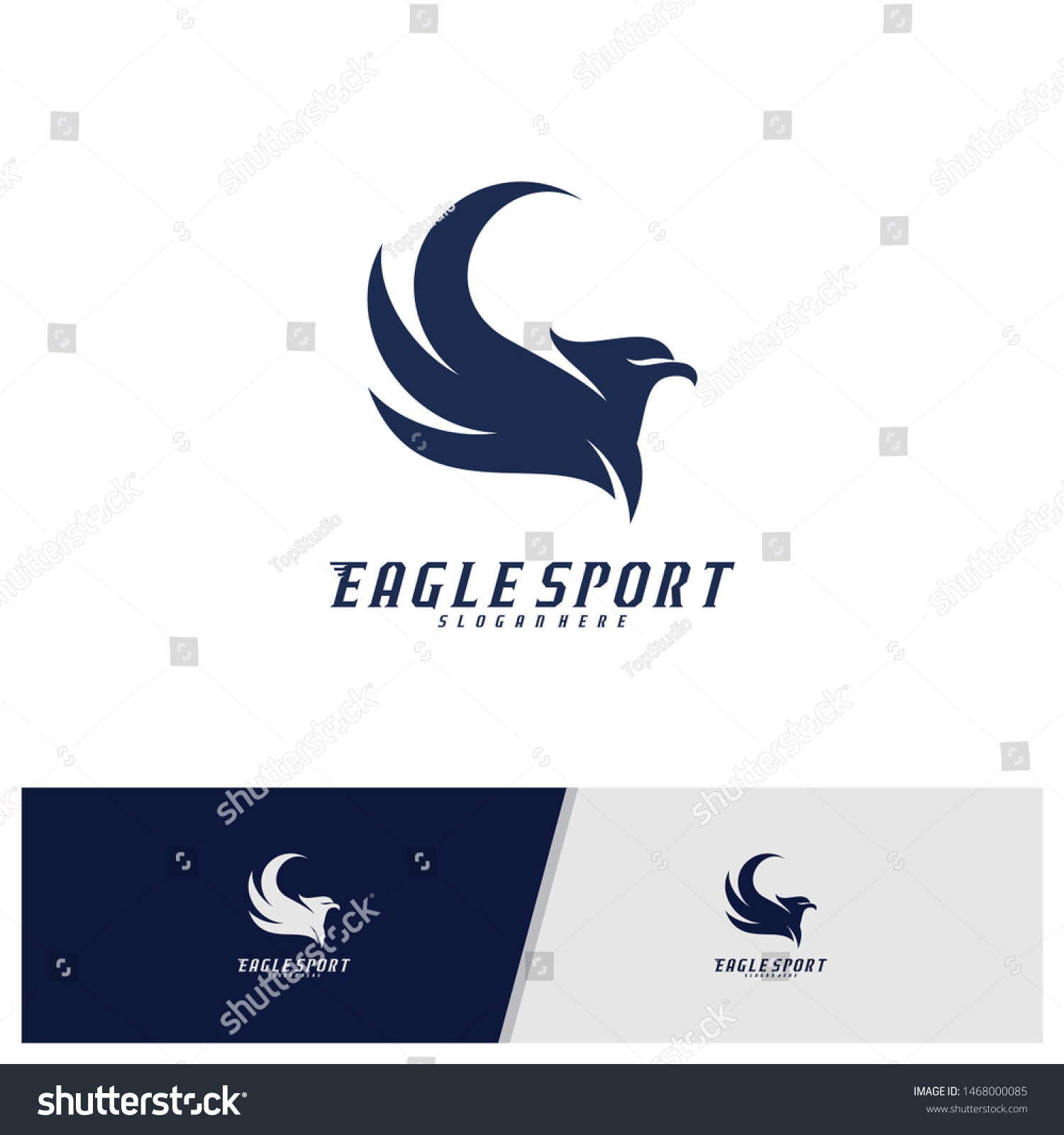 Eagle Logo Design Vector Template Sport: เวกเตอร์สต็อก (ปลอดค่า ...