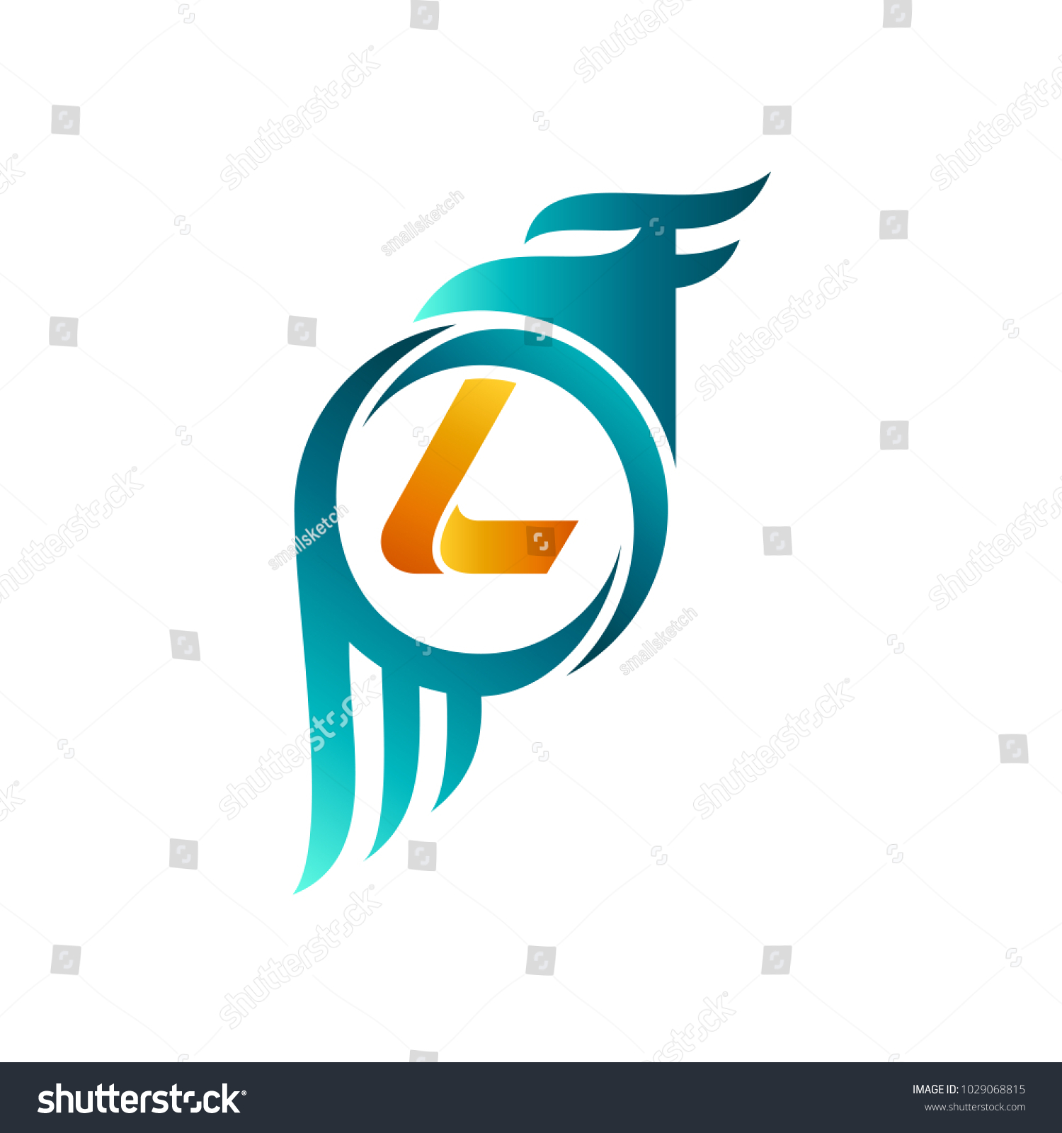 Eagle Logo Letter L Initial Logo Stock Vector (Royalty Free) 1029068815 ...