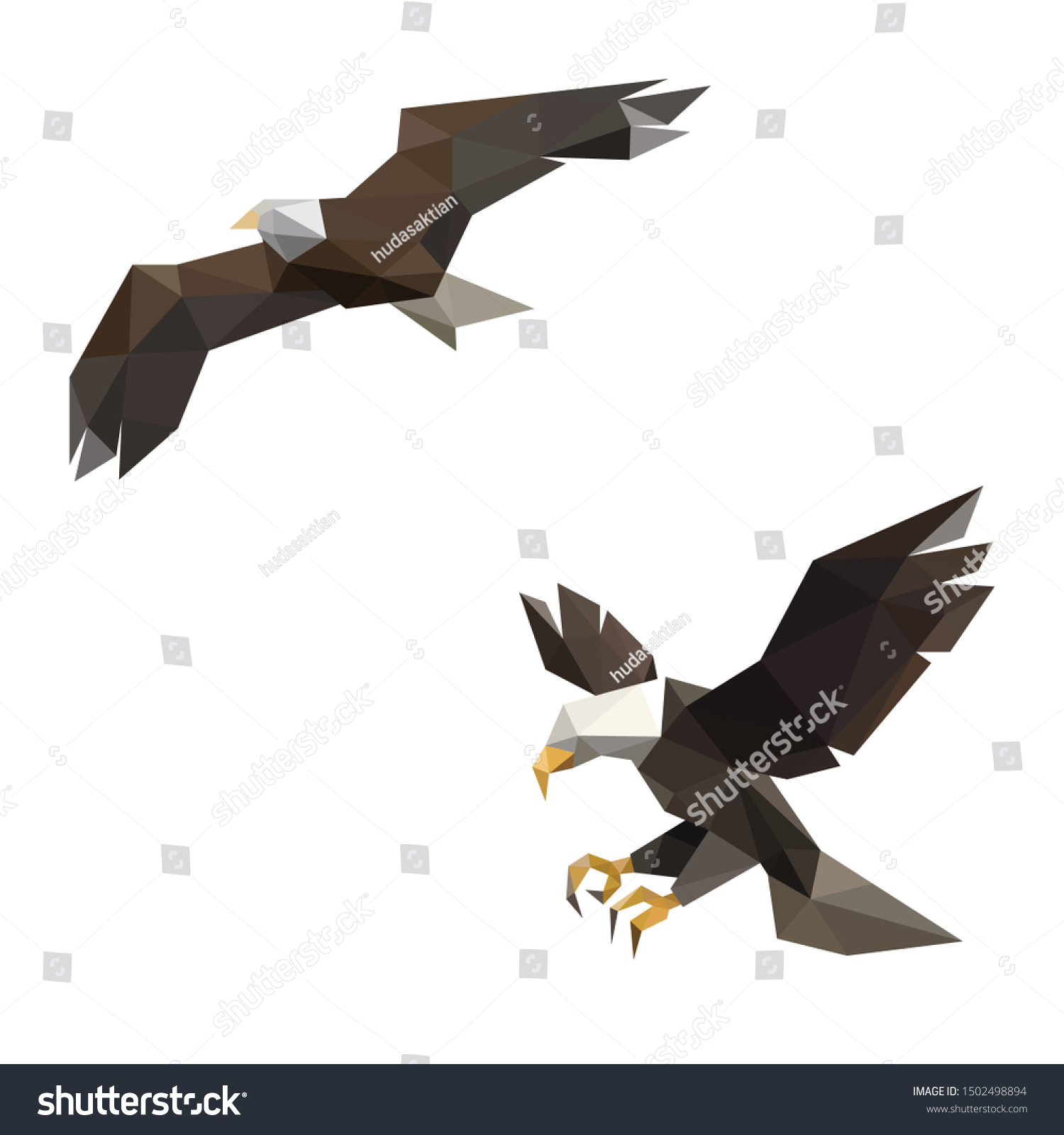 Eagle Low Poly Logo Icon Symbol Stock Vector (Royalty Free) 1502498894 ...