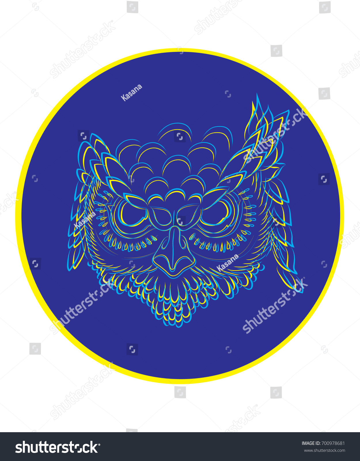 Eagle Owl Menacing Look Stock Vector (Royalty Free) 700978681 ...