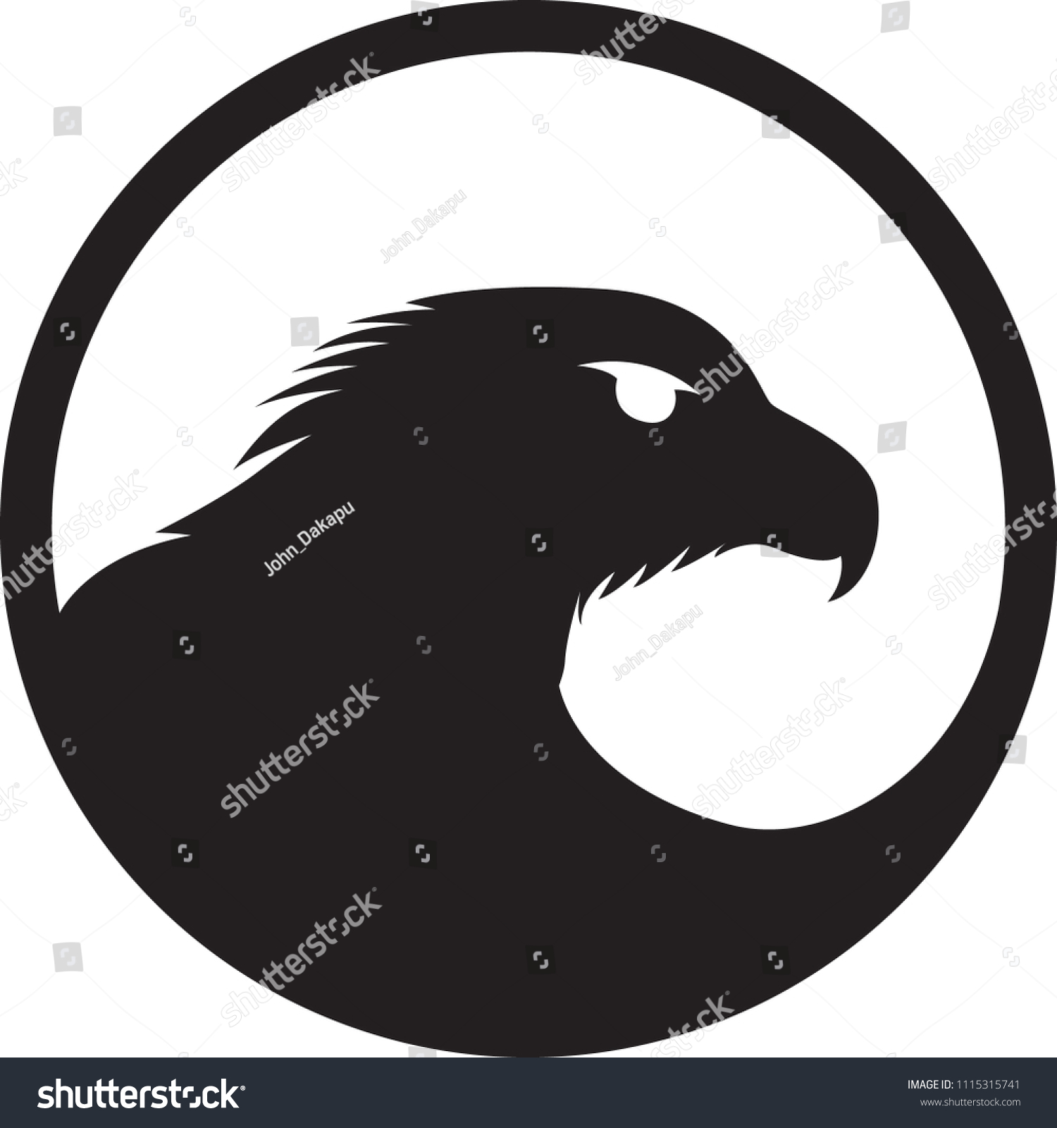 Eagle Symbol Emblem Design Attacking Eagle Stock Vector (Royalty Free ...