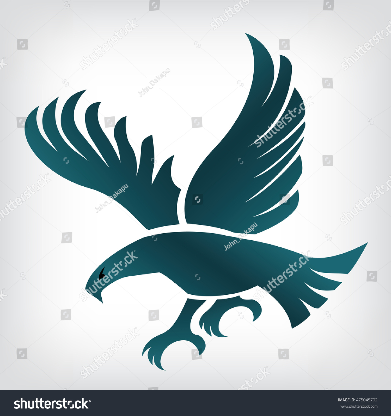 Eagle Symbol Emblem Design Attacking Eagle Stock Vector (Royalty Free ...