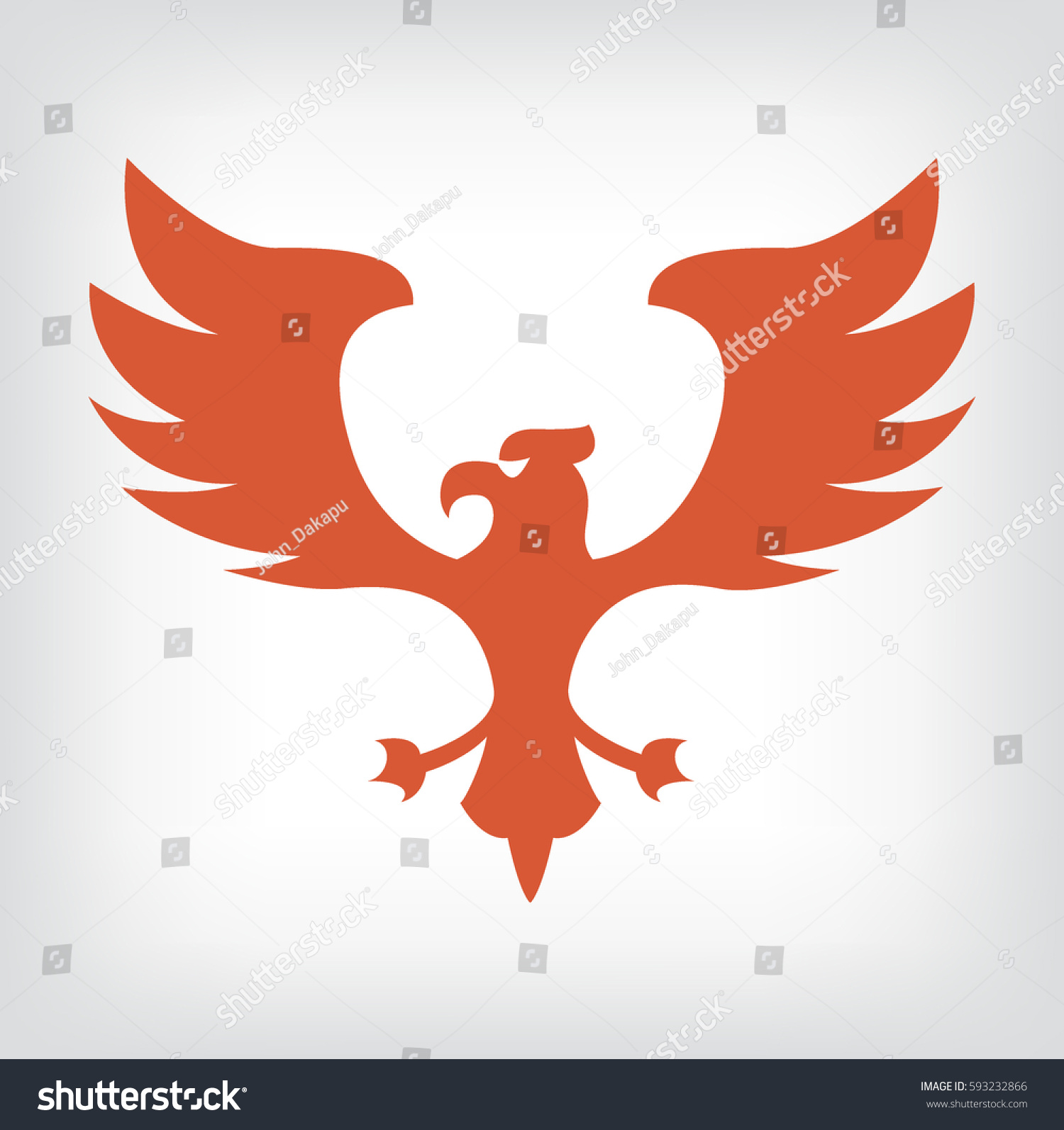 Eagle Symbol Emblem Design Attacking Eagle Stock Vector (Royalty Free ...