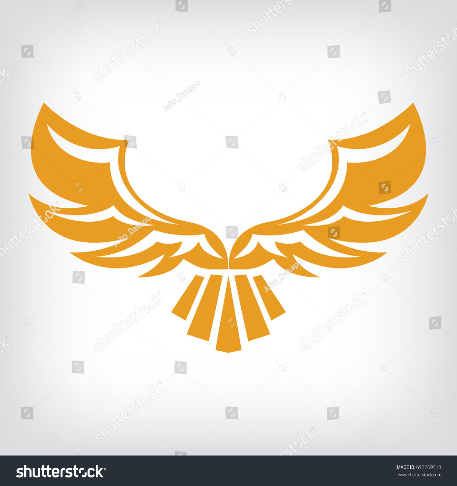 Eagle Symbol Emblem Design Attacking Eagle Stock Vector (Royalty Free ...