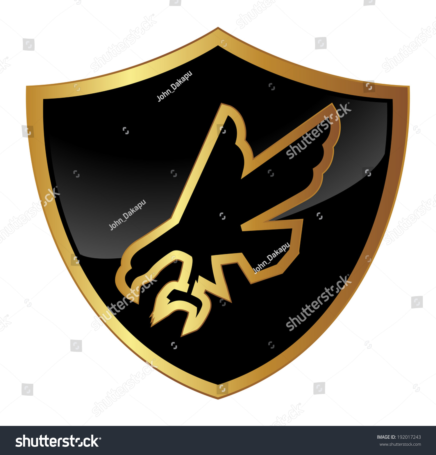 Eagle Symbol Isolated On White Illustration Stock Vector (Royalty Free ...