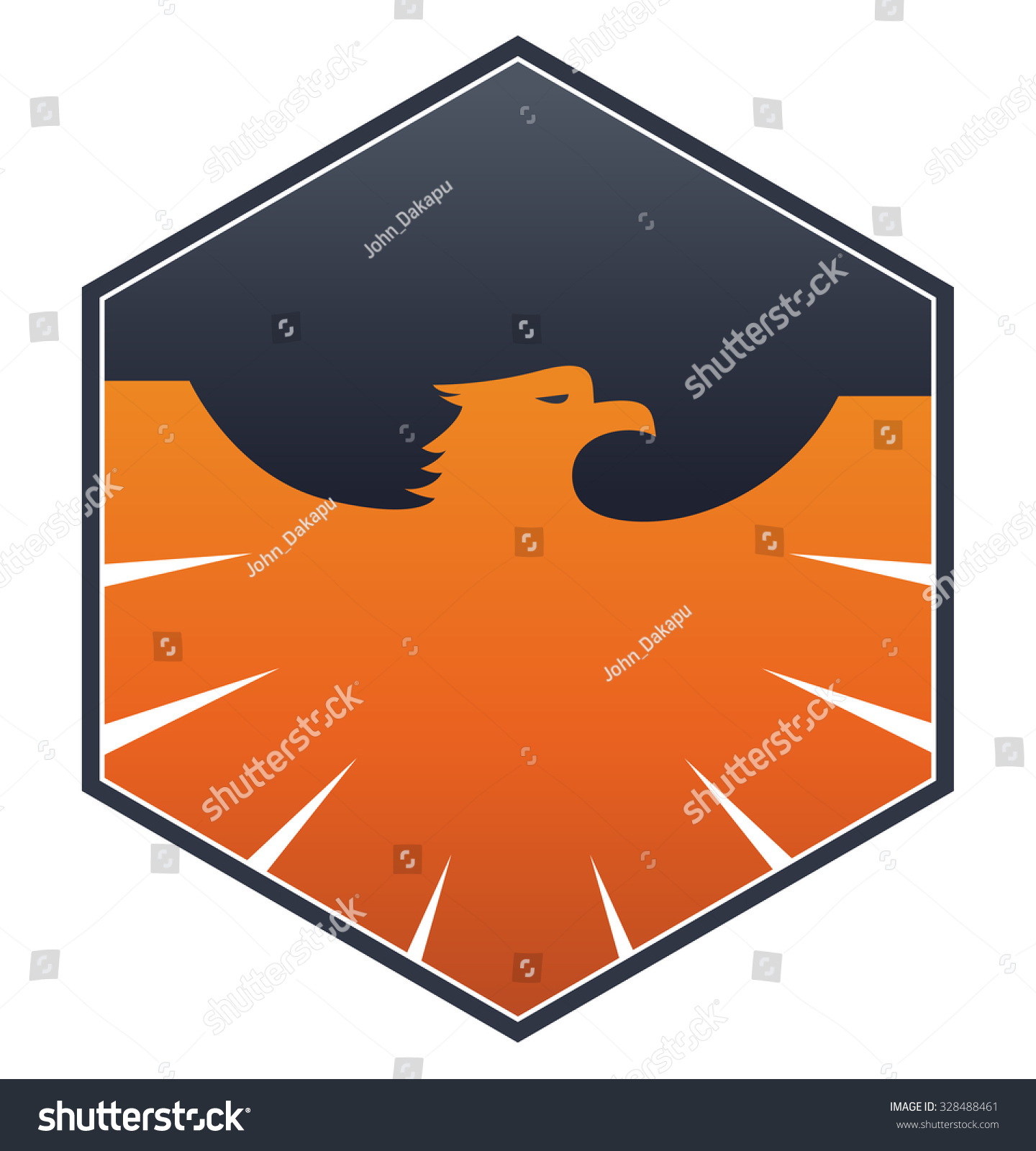 Eagle Symbol Isolated On White Illustration Stock Vector (Royalty Free ...