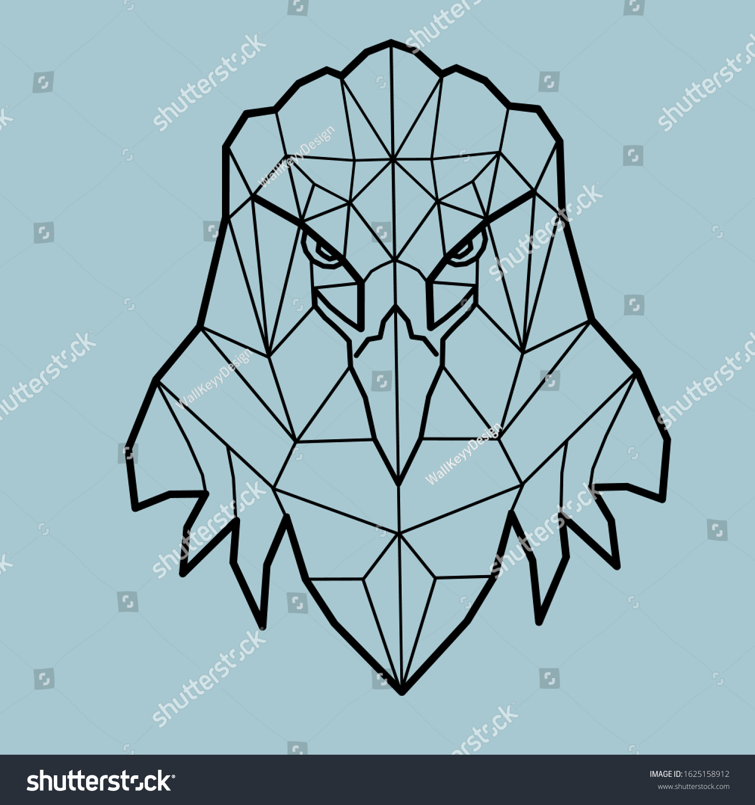 Eagle Vector Lineart Pollygonal Geometry Eps: เวกเตอร์สต็อก (ปลอดค่า ...