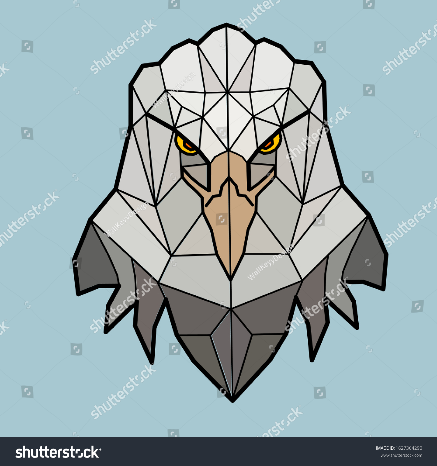 Eagle Vector Lowpolly Polygon Eps File Stock Vector (Royalty Free ...