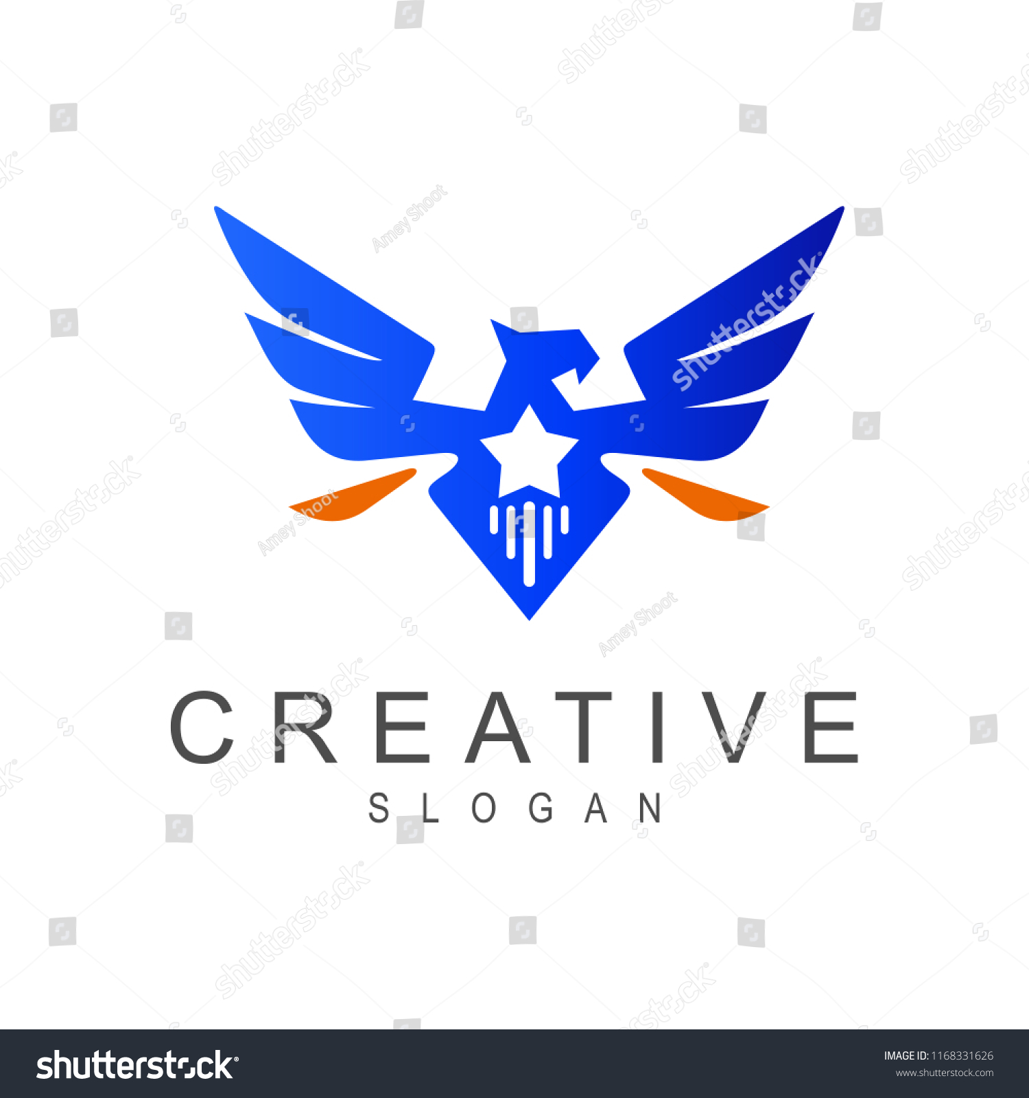 Eagle Star Logo Template: vector de stock (libre de regalías ...